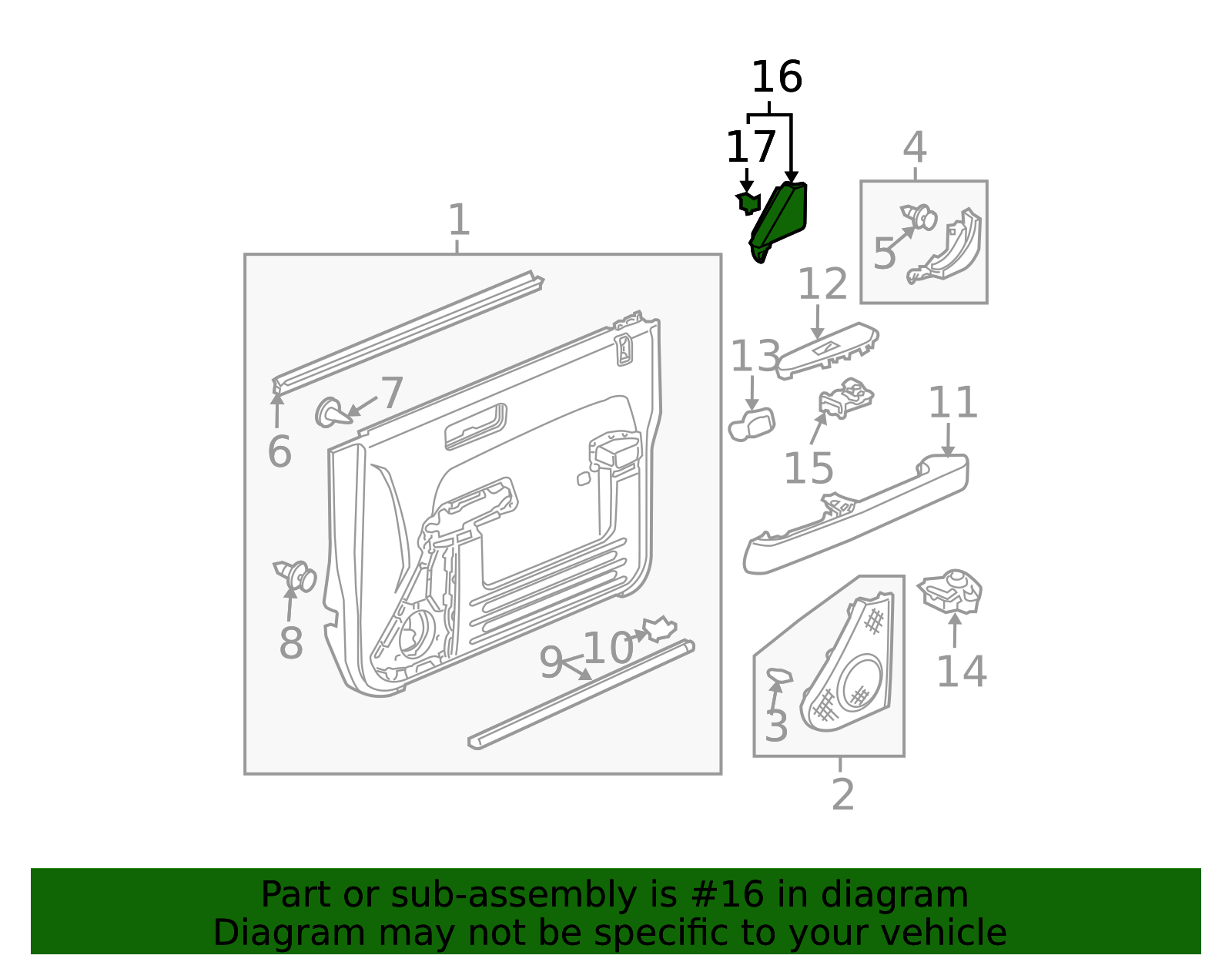 2003-2011 Honda Element Door Trim Molding 72440-SCV-A00ZA | OEM Parts ...