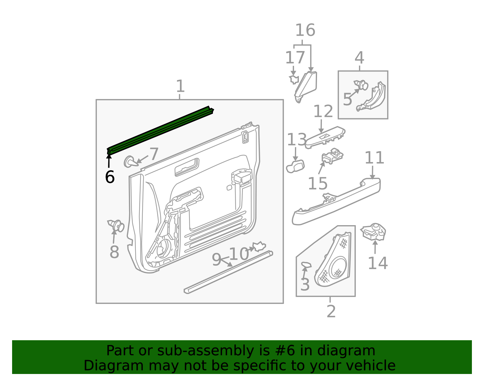 72375-SCV-A00 - 2003-2011 Honda Element - Weatherstrip L Front Door ...