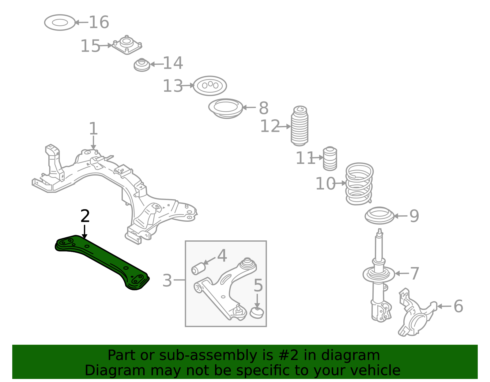 EF91-34-H90B - Cross-Member 2005-2011 Mazda Tribute | Florida Mazda Parts