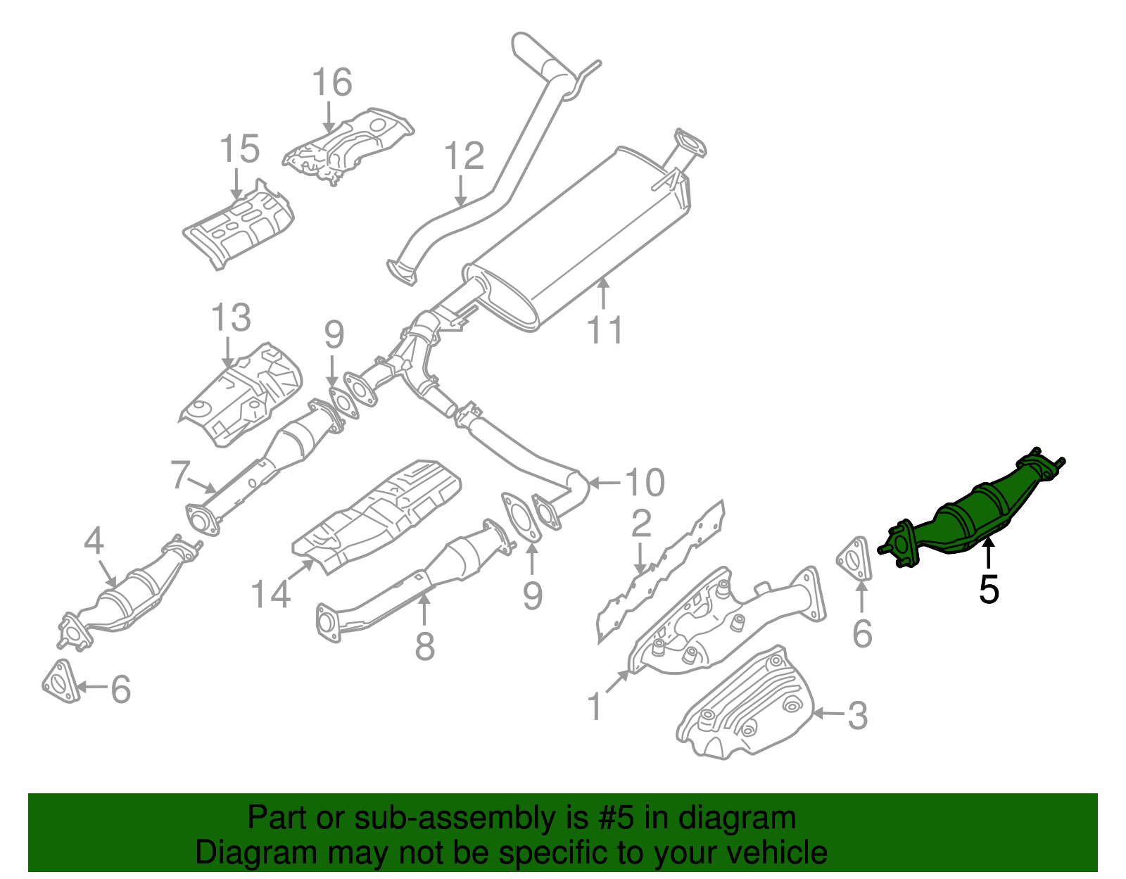 208A3-EA21B - Catalytic Converter - 2005-2012 Nissan | Nissan OEM Parts ...