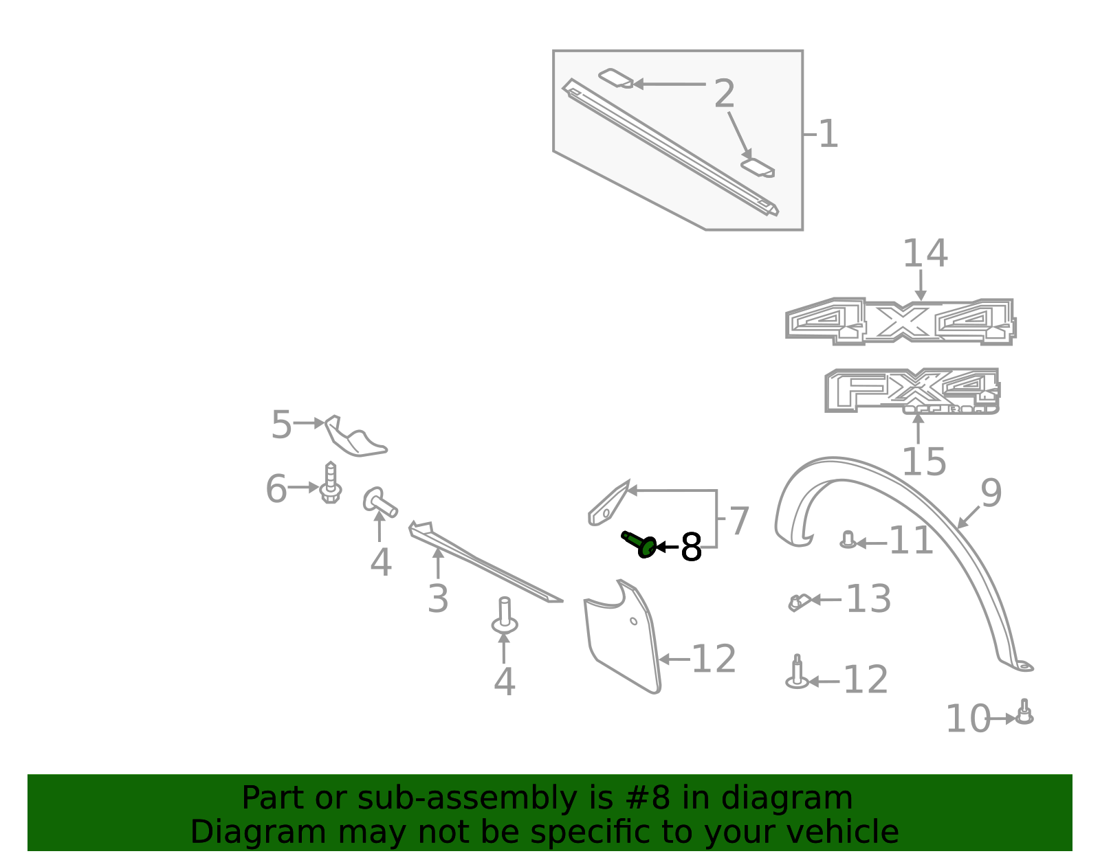 Genuine OEM Ford Part - Rear Molding Retainer W719367-S300 | Genuine ...
