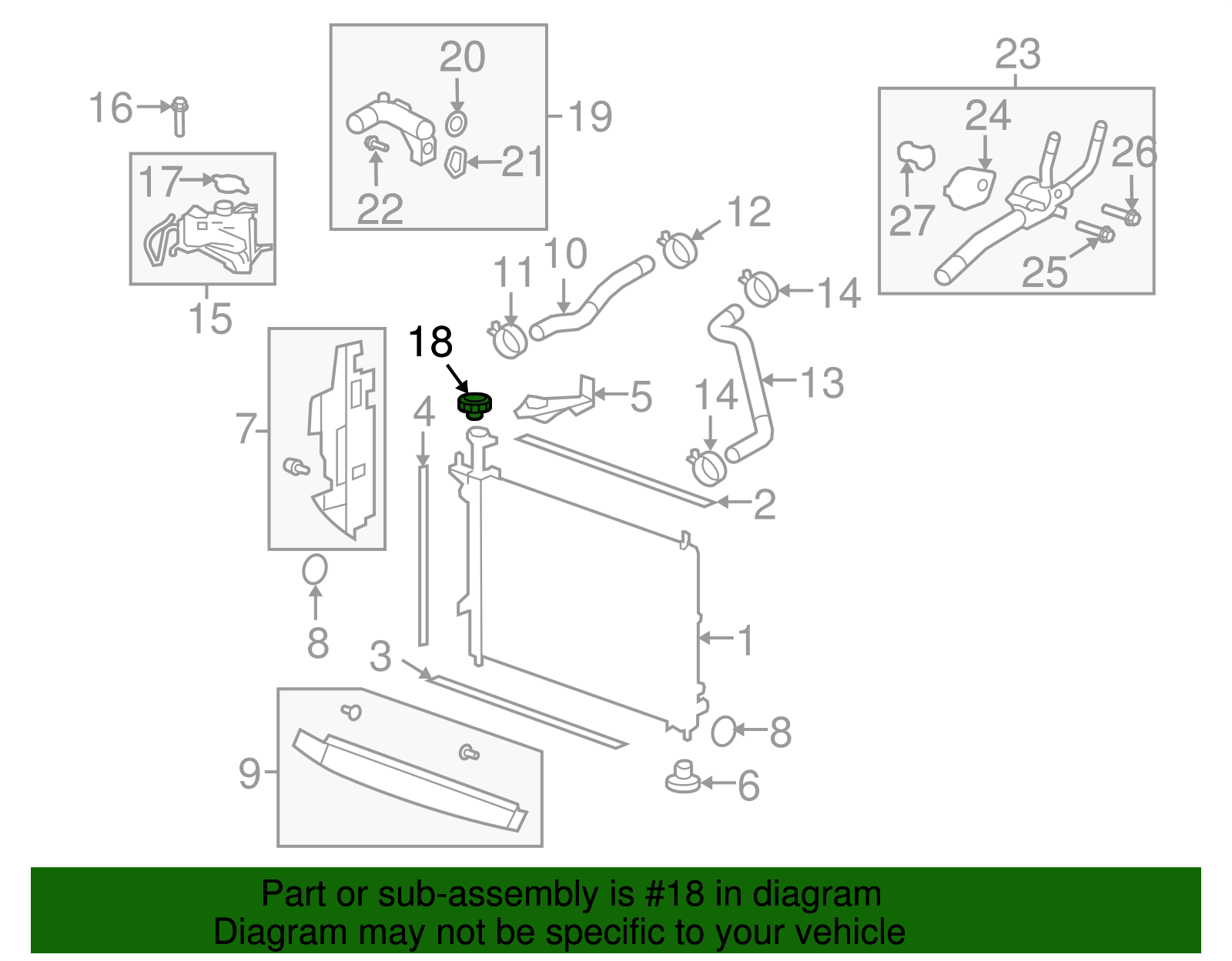 2002-2025 GM 15 P.S.I. Radiator Cap 15042975 GM | GMPartsDirect.com