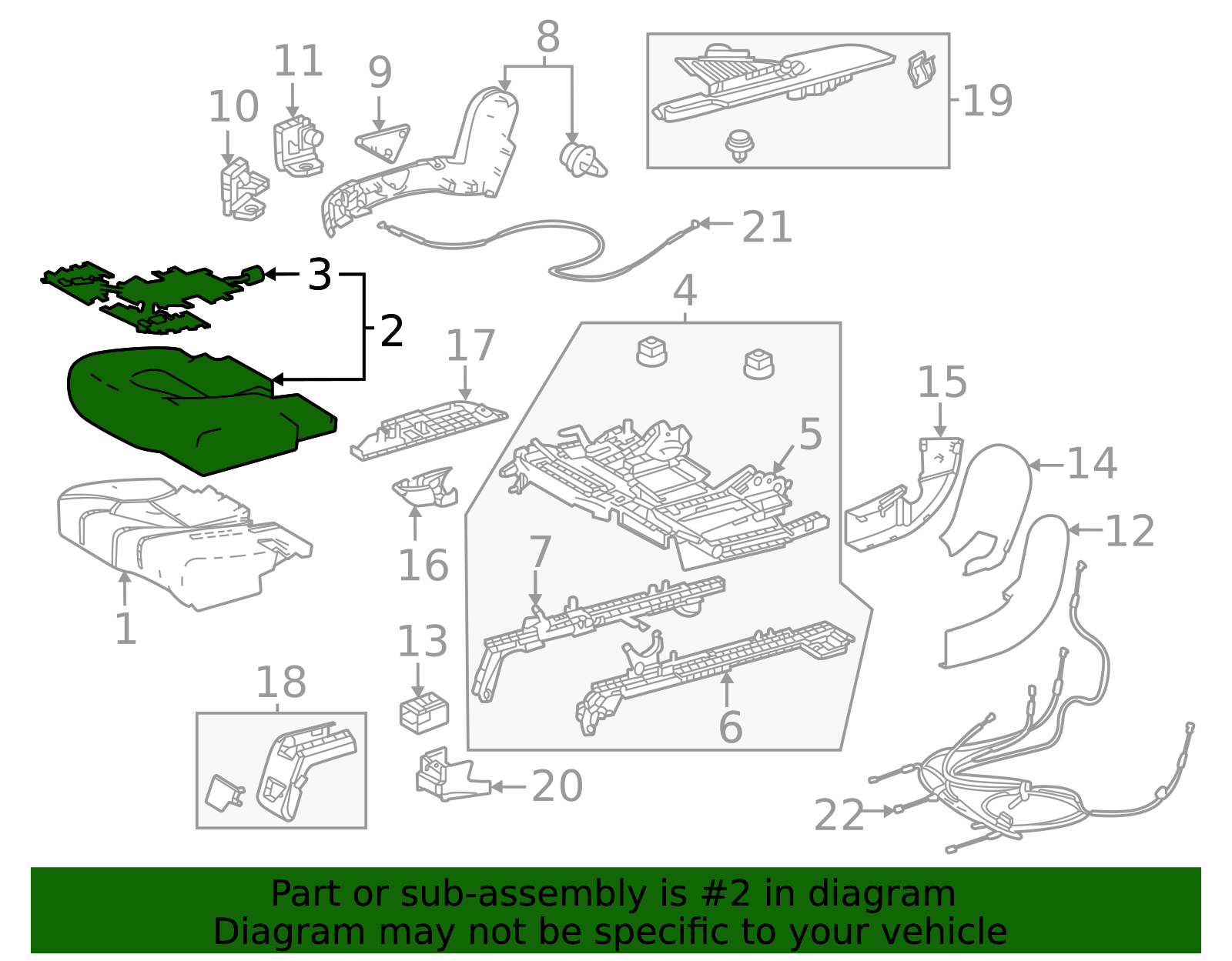 2022 Toyota Highlander Cushion Cover 71075-0E450-C7 | Toyota Parts Center