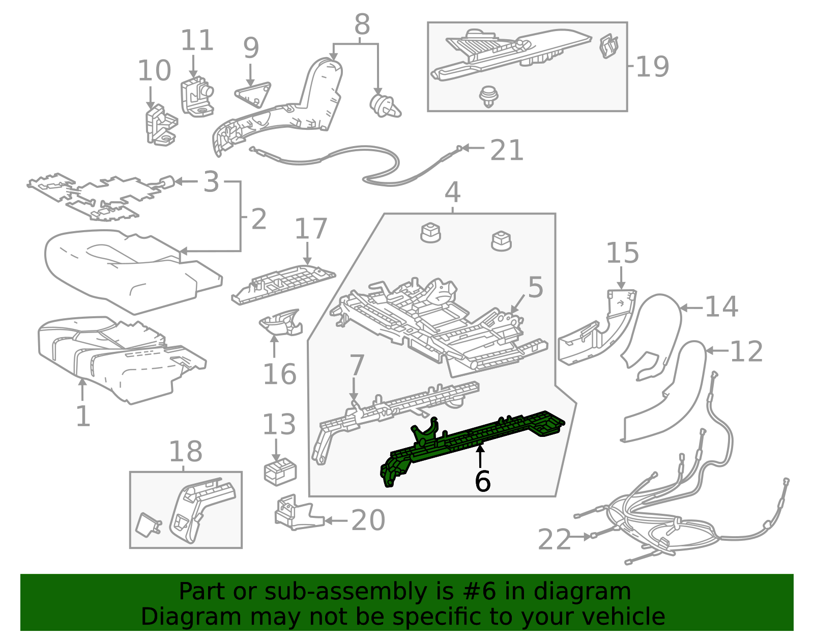 2020-2025 Toyota Highlander Seat Track 72180-0E160 | Toyota Parts Center