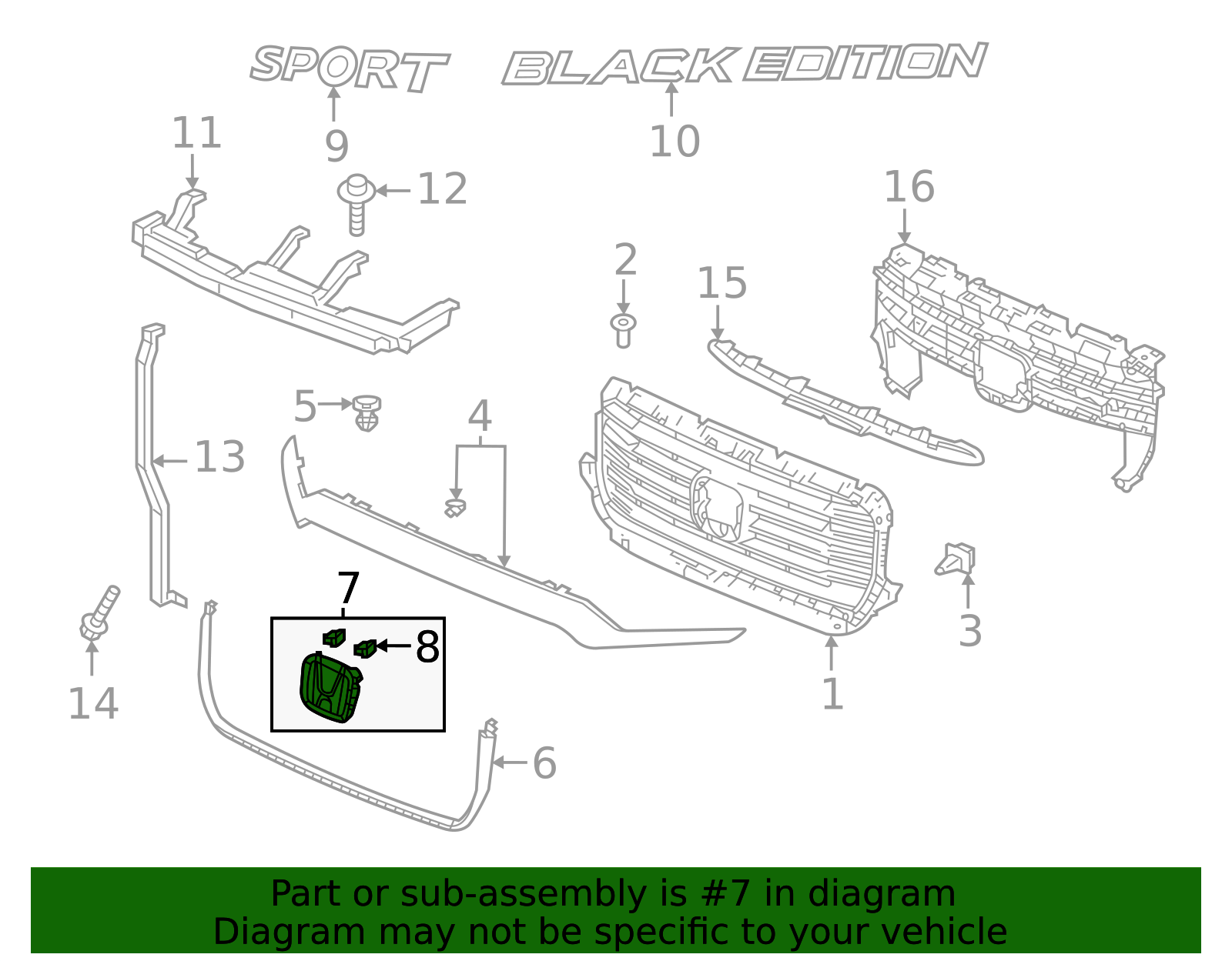71125-T6Z-A01 - Emblem Assembly 2021-2025 Honda | Honda Parts Online