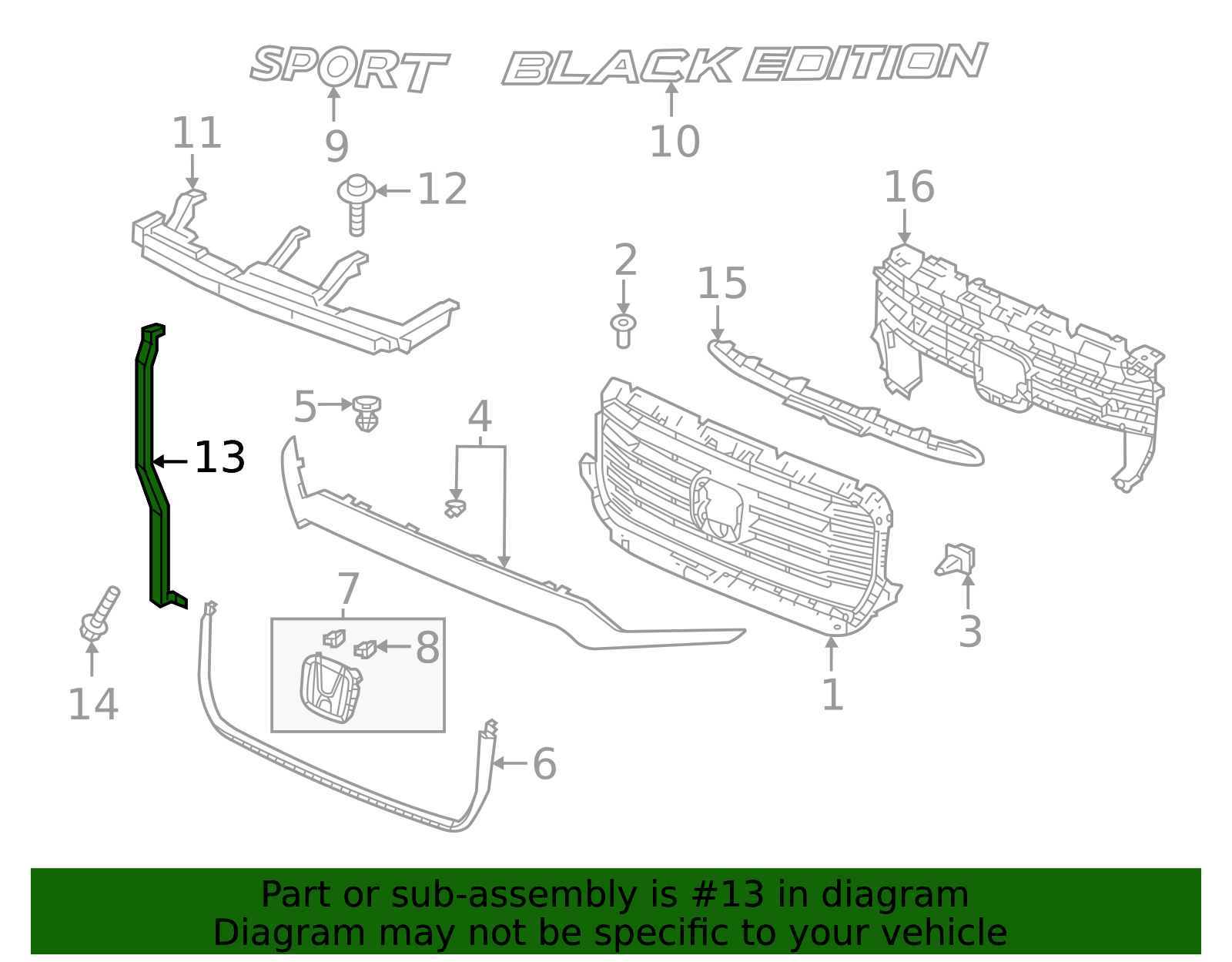 71165-T6Z-A00 - Bracket Center Mount Support | Genuine Honda Parts
