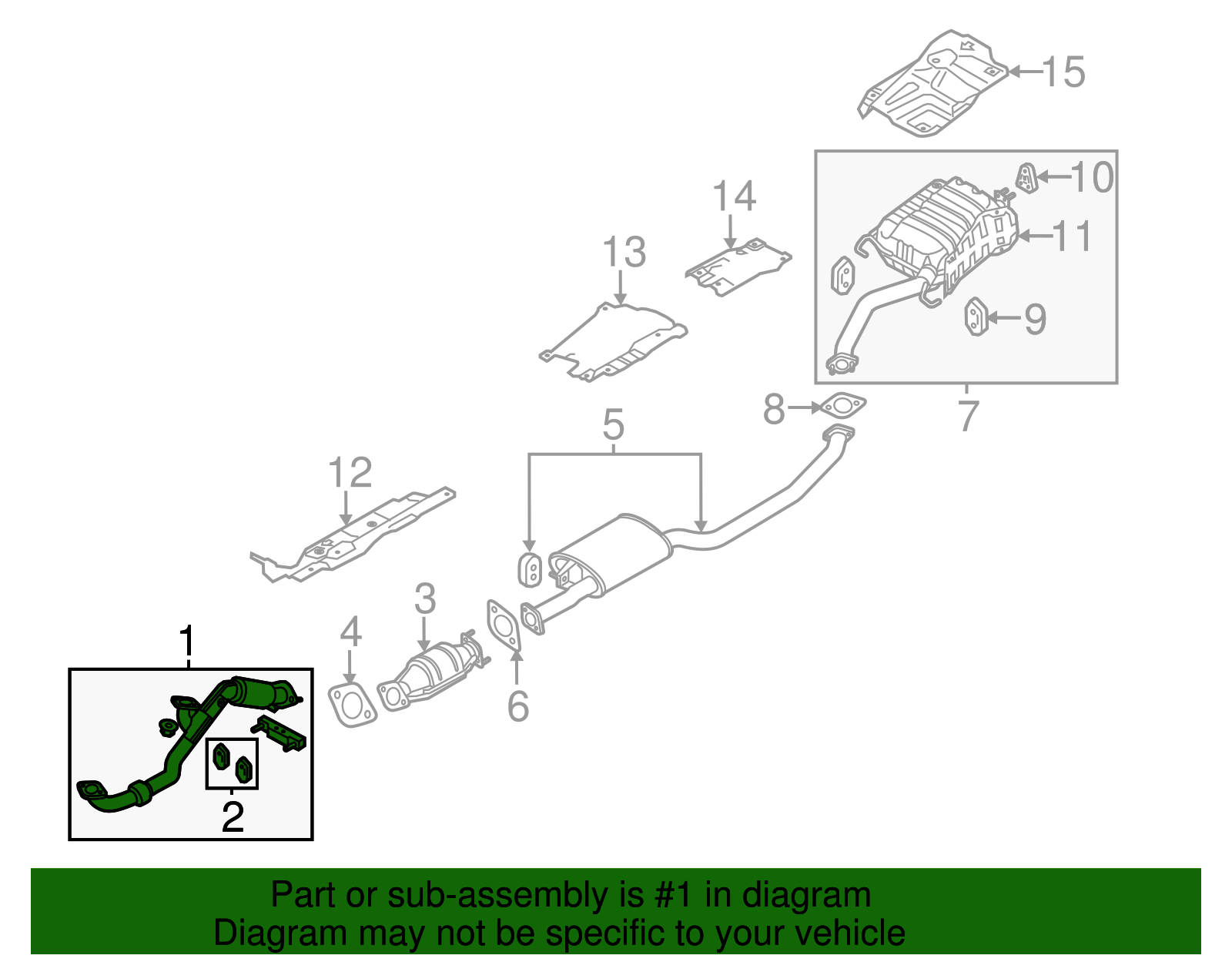 28610-1U100 - Front Pipe 2011-2013 Kia Sorento | Kia.Parts Store