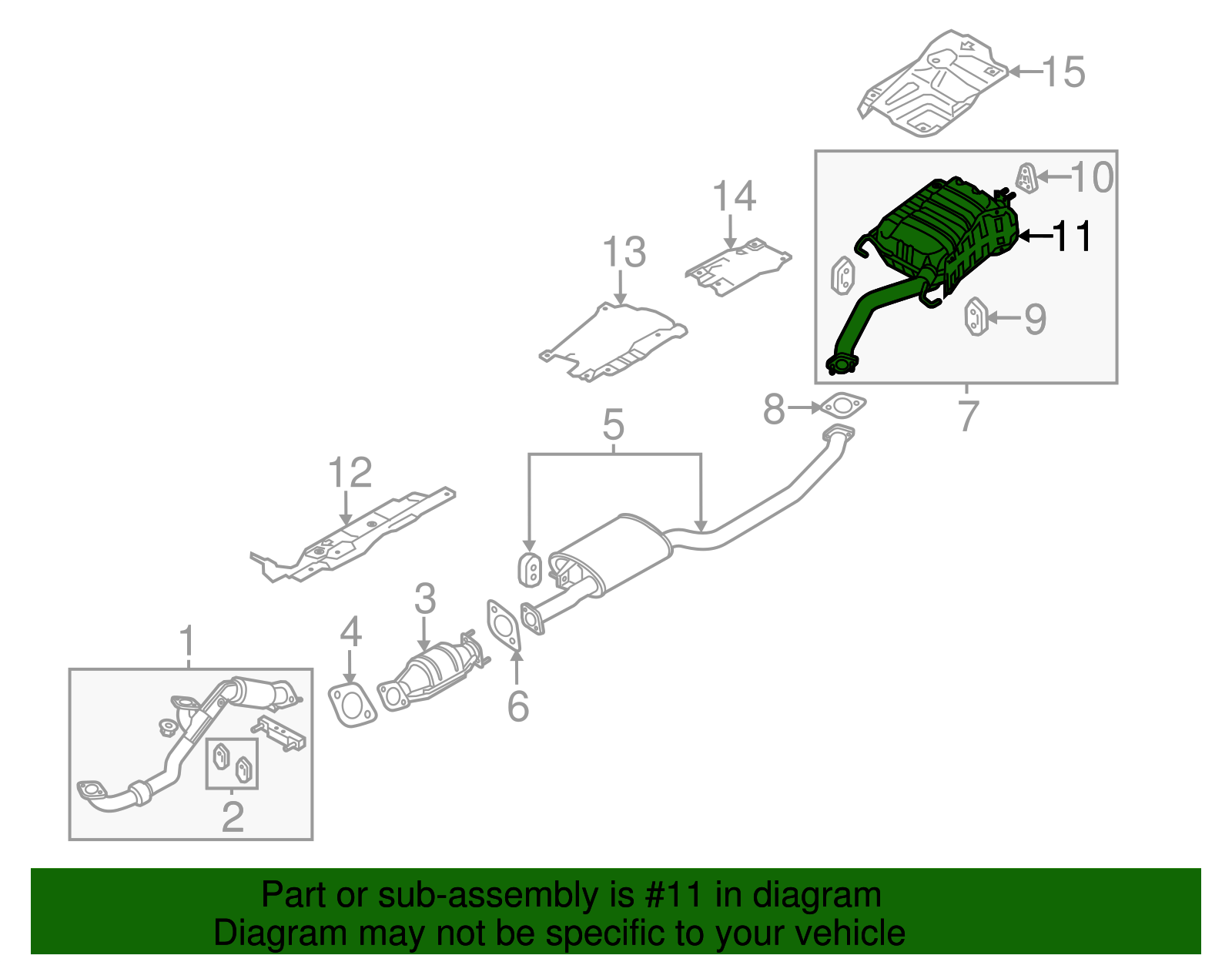 28525-3C700 - Heat Shield 2011-2013 Kia Sorento | Kia.Parts Store