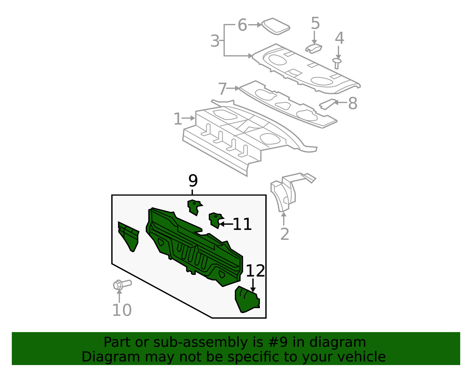 2007-2012 Toyota Yaris Rear Body Panel 58307-52471 | Toyota Parts Center