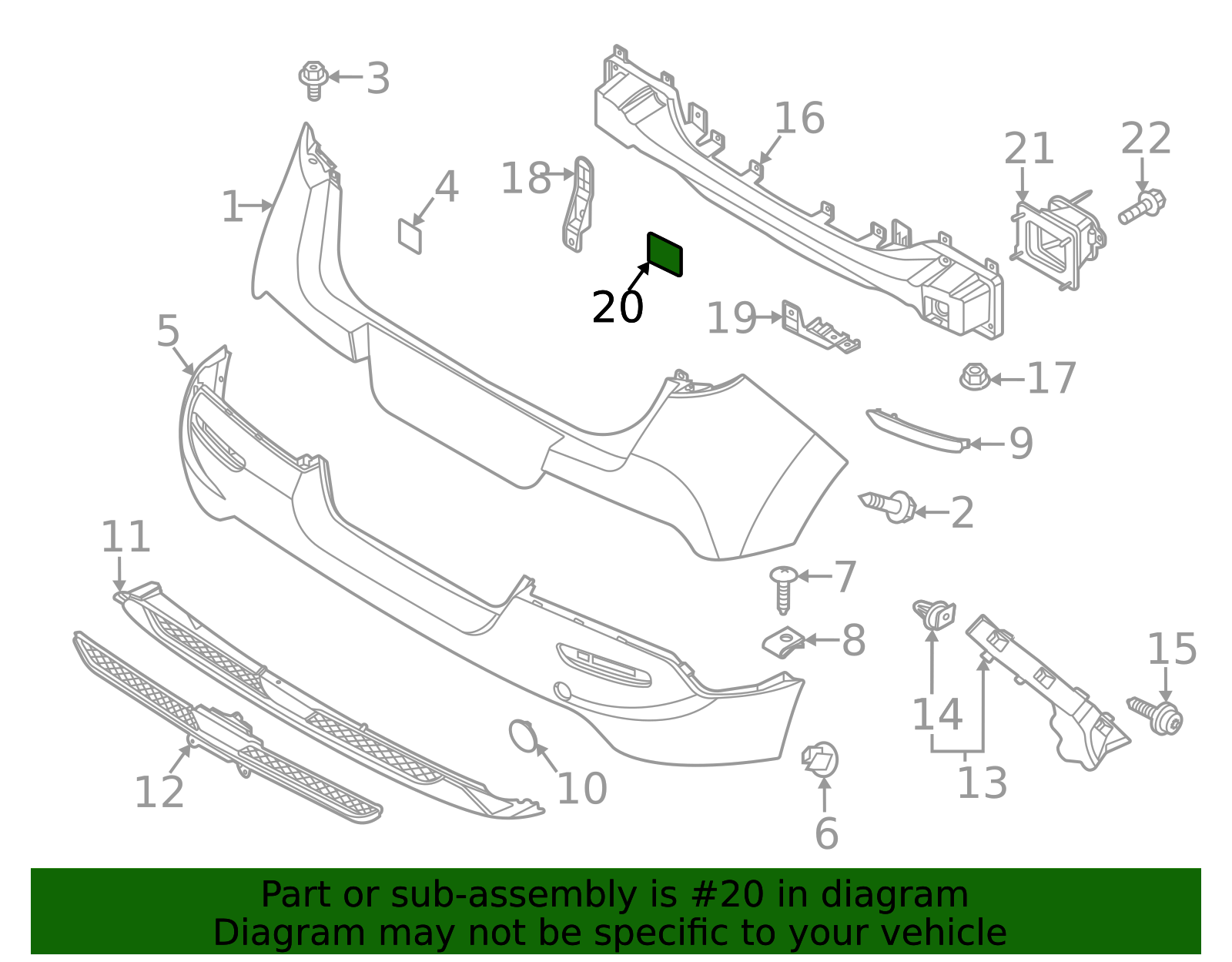 86638-B2000 - Impact Bar Pad 2020-2025 Kia Soul | Kia.Parts Store