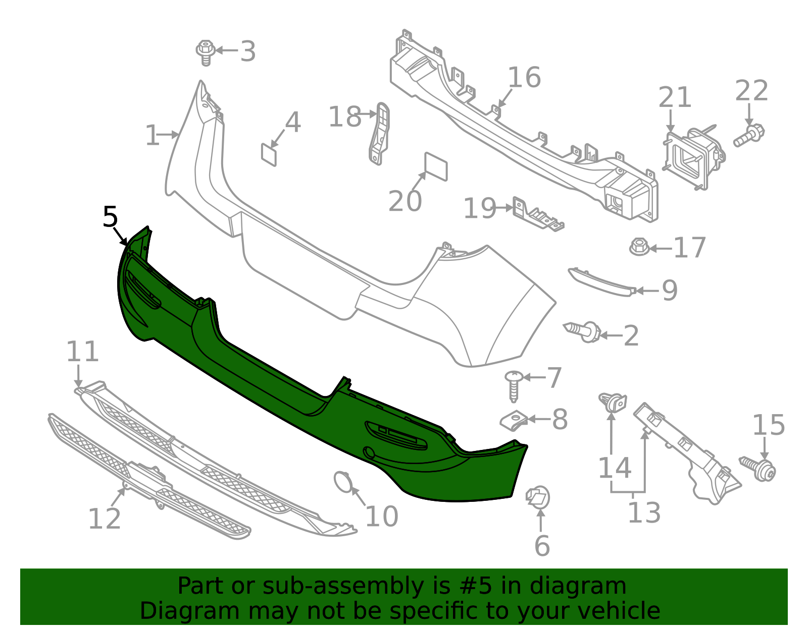 2020-2022 Kia Soul OEM NEW 2020 Kia Soul Wagon 5-Door Rear Lower Bumper ...