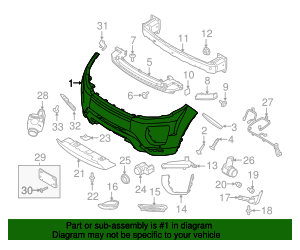 2018-2019 Land Rover Range Rover Evoque Bumper Cover LR079538 | OEM ...