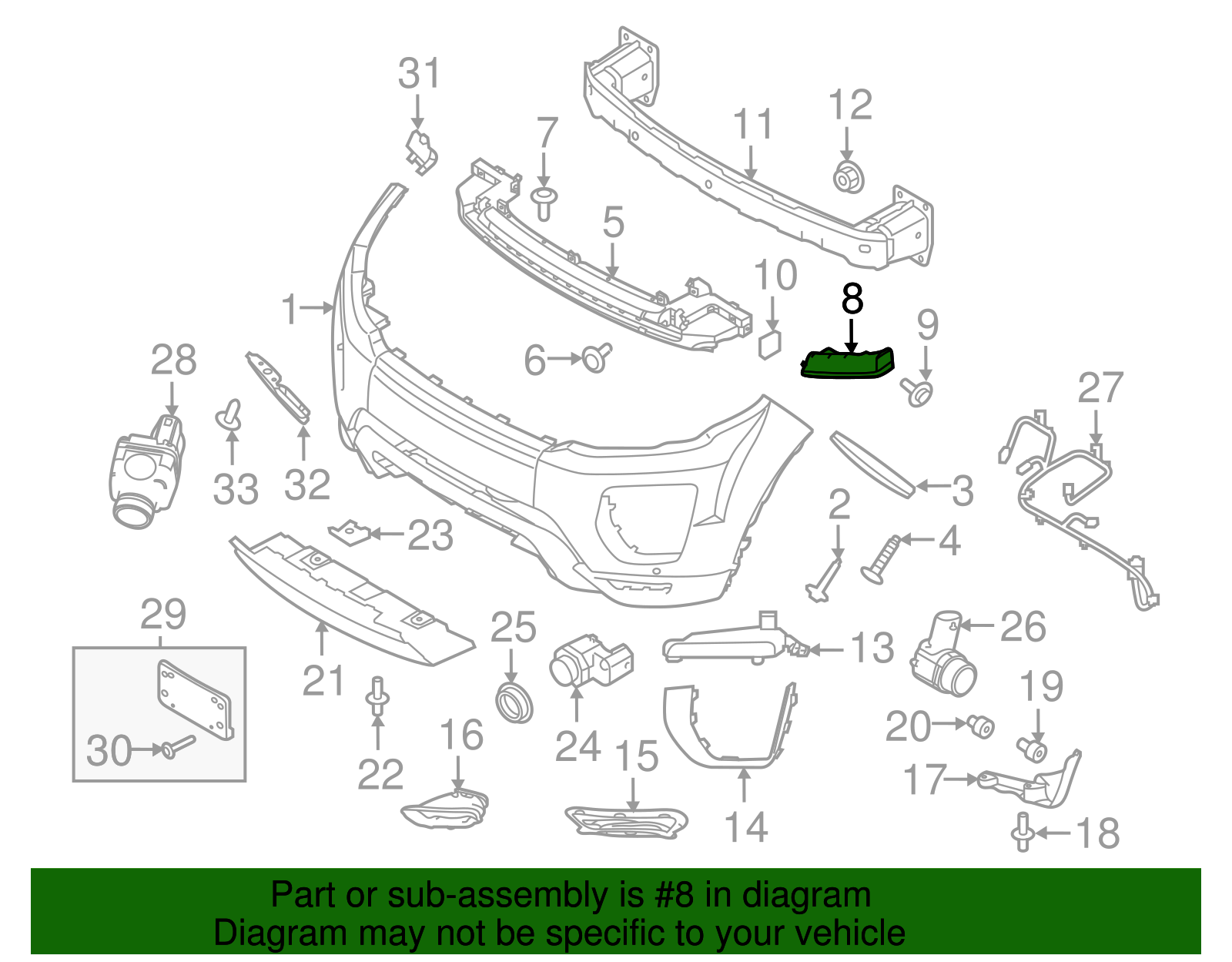 2012-2019 Land Rover Range Rover Evoque Side Bracket LR036189 | OEM ...