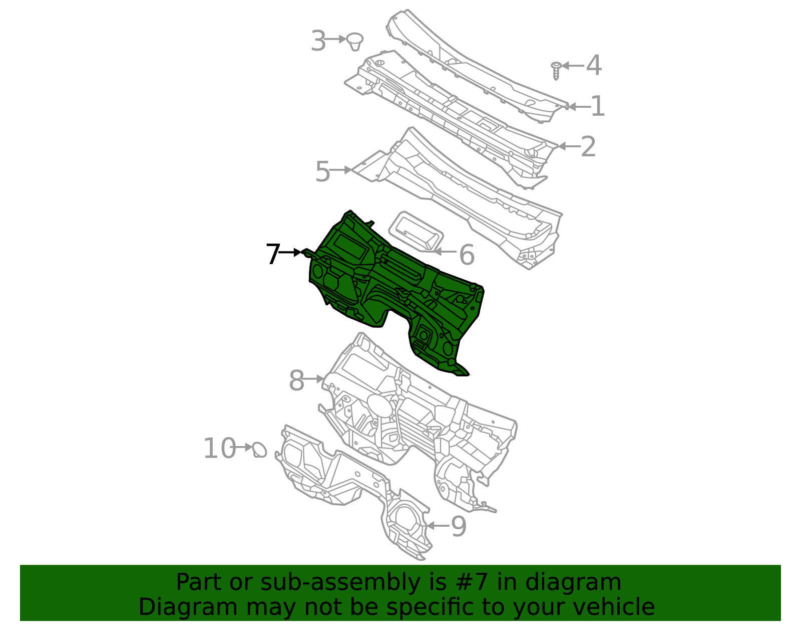 2021-2025 Ford Bronco Dash Panel MB3Z-5801610-B | Varsity Ford
