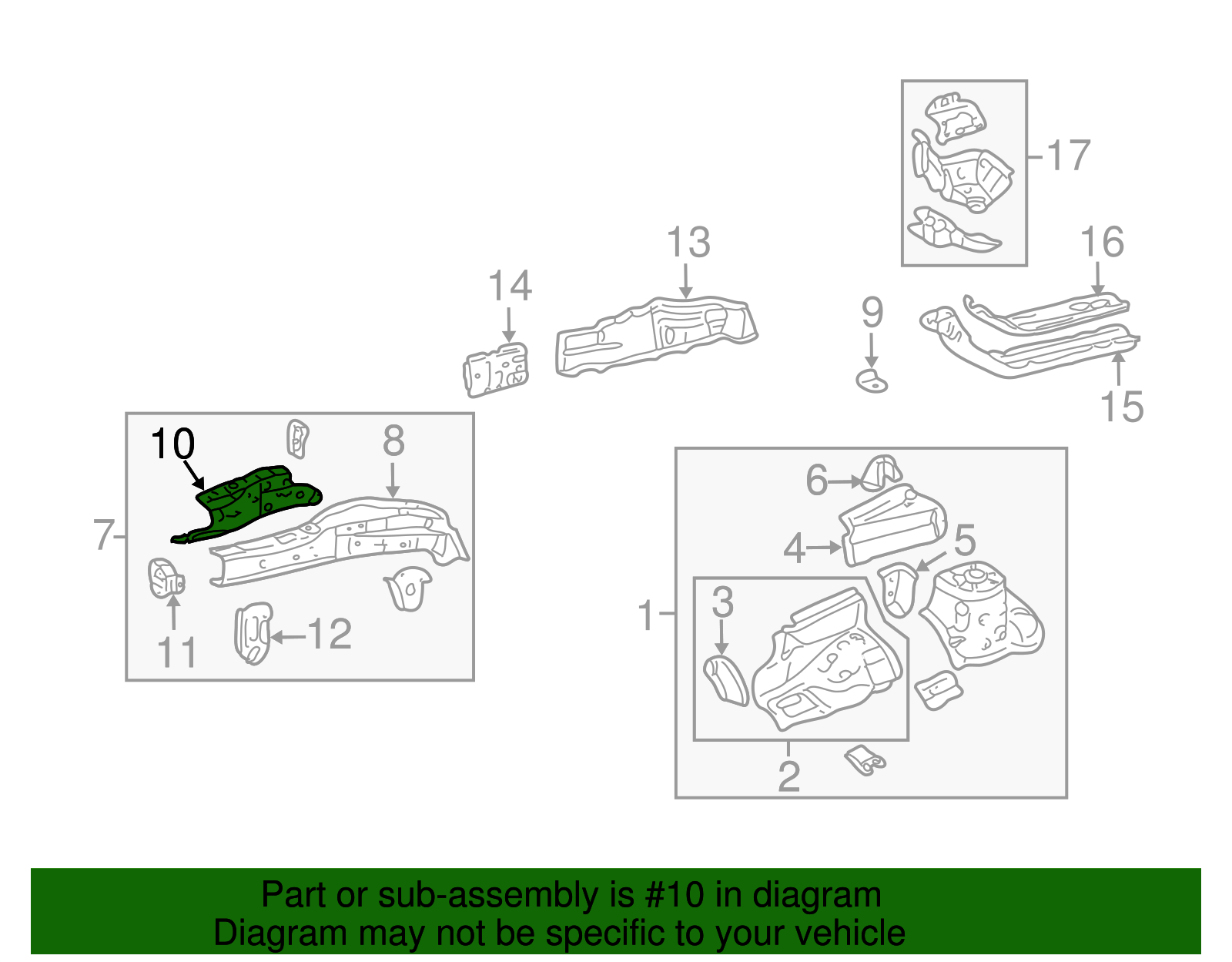 2003-2016 Toyota Rail Reinforced 57017-02060 | Toyota Parts Center