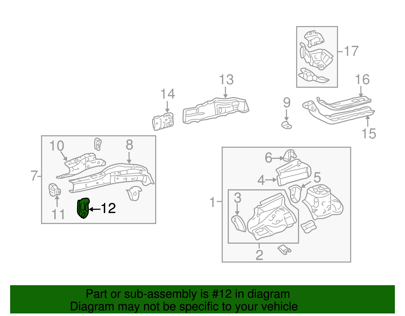 2003-2013 Toyota Plate 57117-12130 | OEM Parts Quick