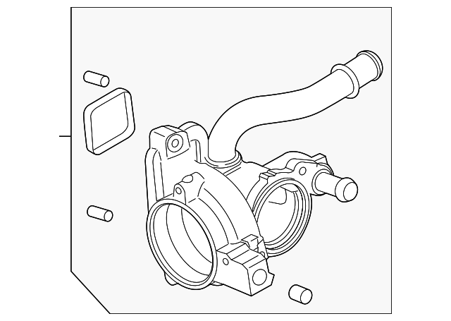 K2GZ-8K556-A - Engine Coolant Outlet Flange 2019-2024 Ford | Ford Parts ...