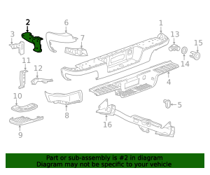 2015-2022 GM Bumper Bracket 84482384 GM | GMPartsDirect.com