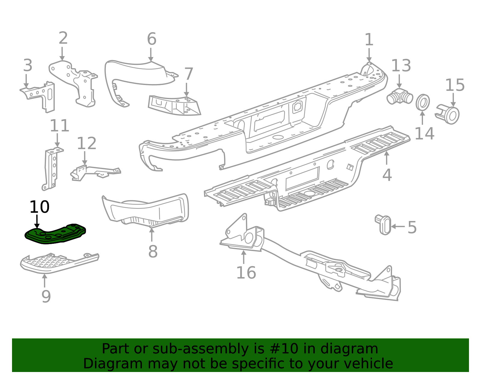 23124073 - High-Quality Passenger Side Rear Bumper Impact Bar Brace for ...