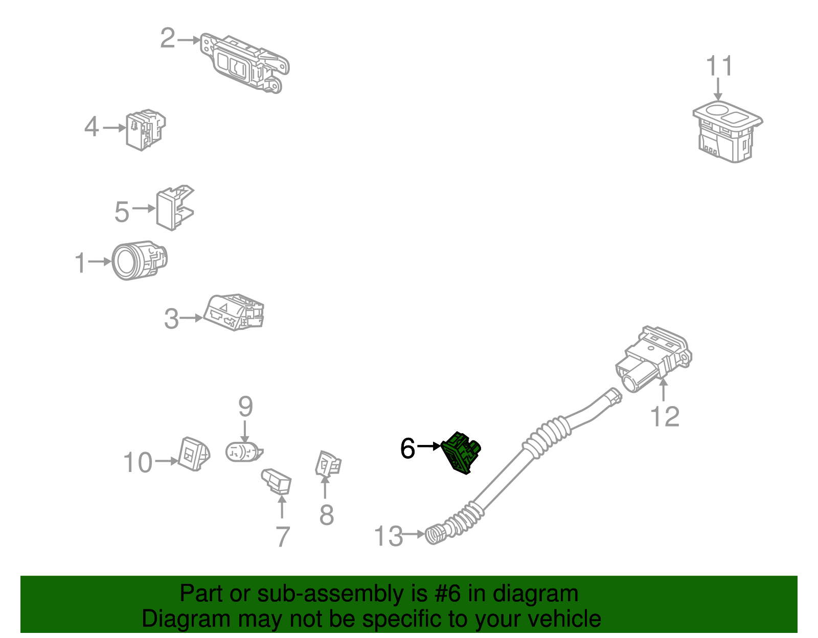 OEM 2013-2025 Honda Accord Trunk Switch 35810-T2A-A01 | Honda ...