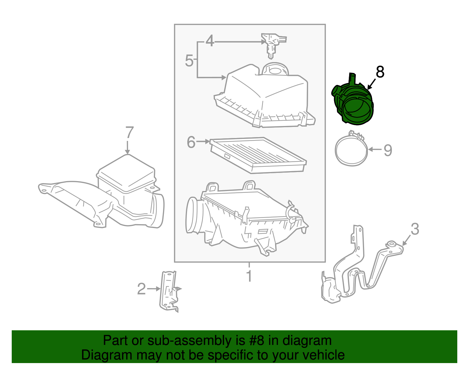2017-2020 Toyota Sienna Intake Hose 17881-0P250 | Toyota Parts Center