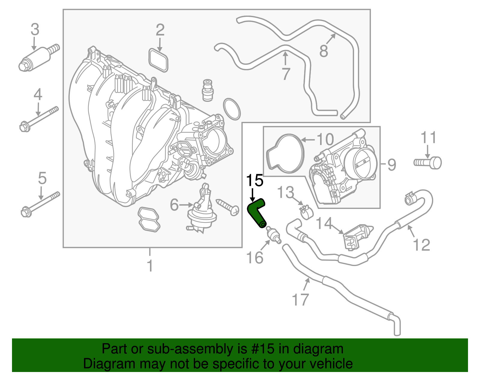 2003-2006 Mazda 6 Vacuum Line Adapter L321-20-382 | Mazda Parts Advantage