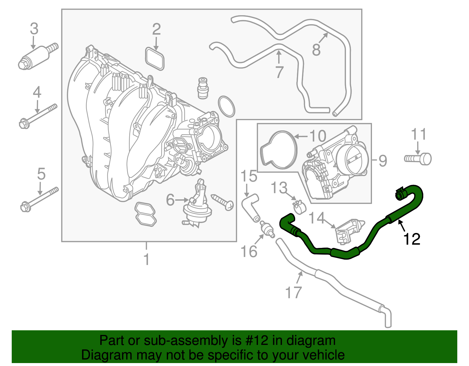 L390-20-370B - Mazda Vacuum Tube 2003-2005 Mazda 6 | Performance Auto Parts