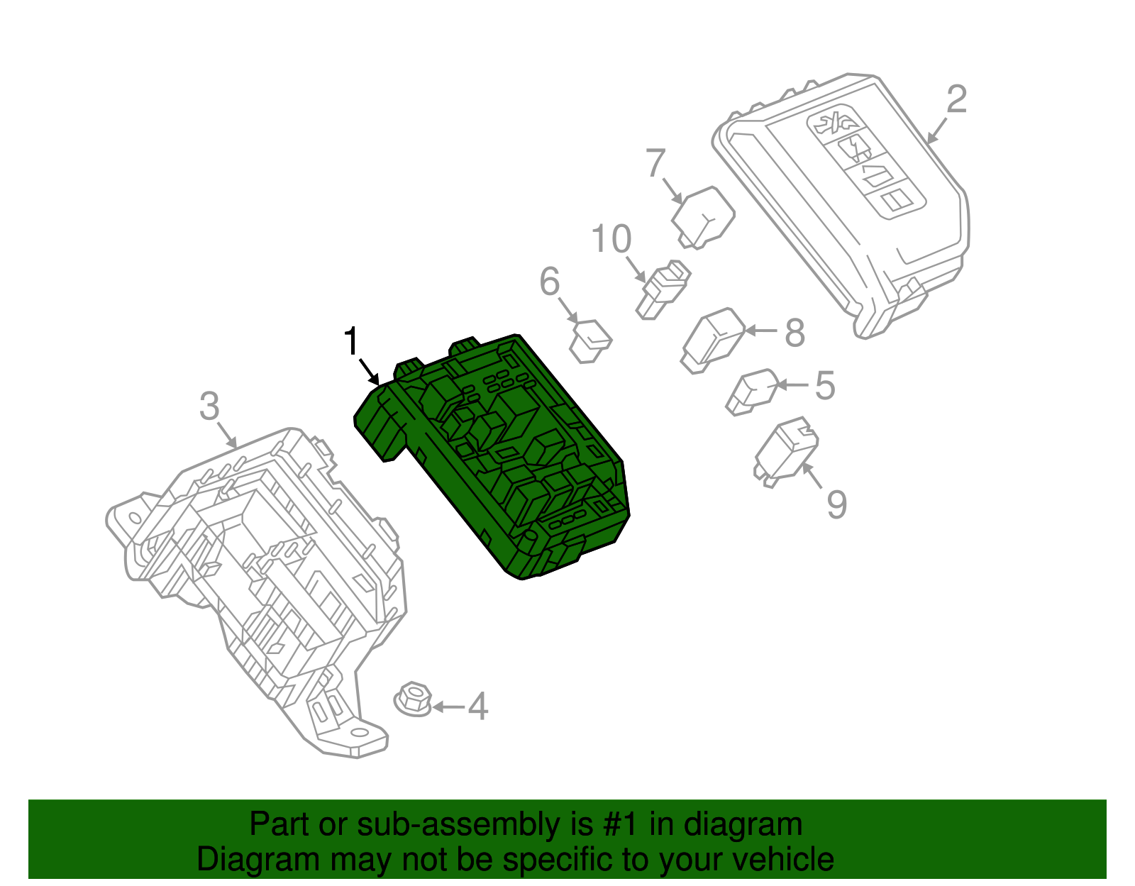 2022 Chevrolet Spark Engine Wiring Harness Junction Block 42776929 ...