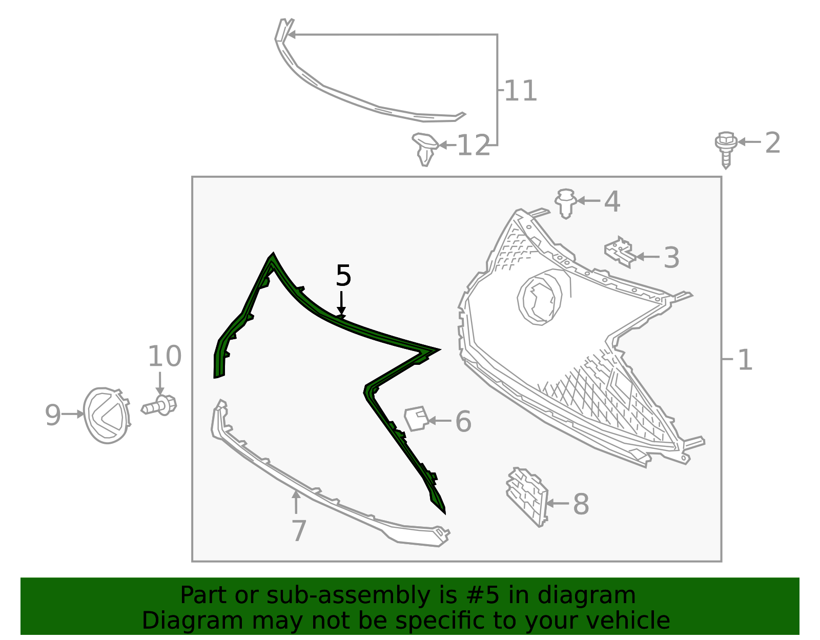 53121-24080 - High-Quality Grille Molding for AutoNation Parts