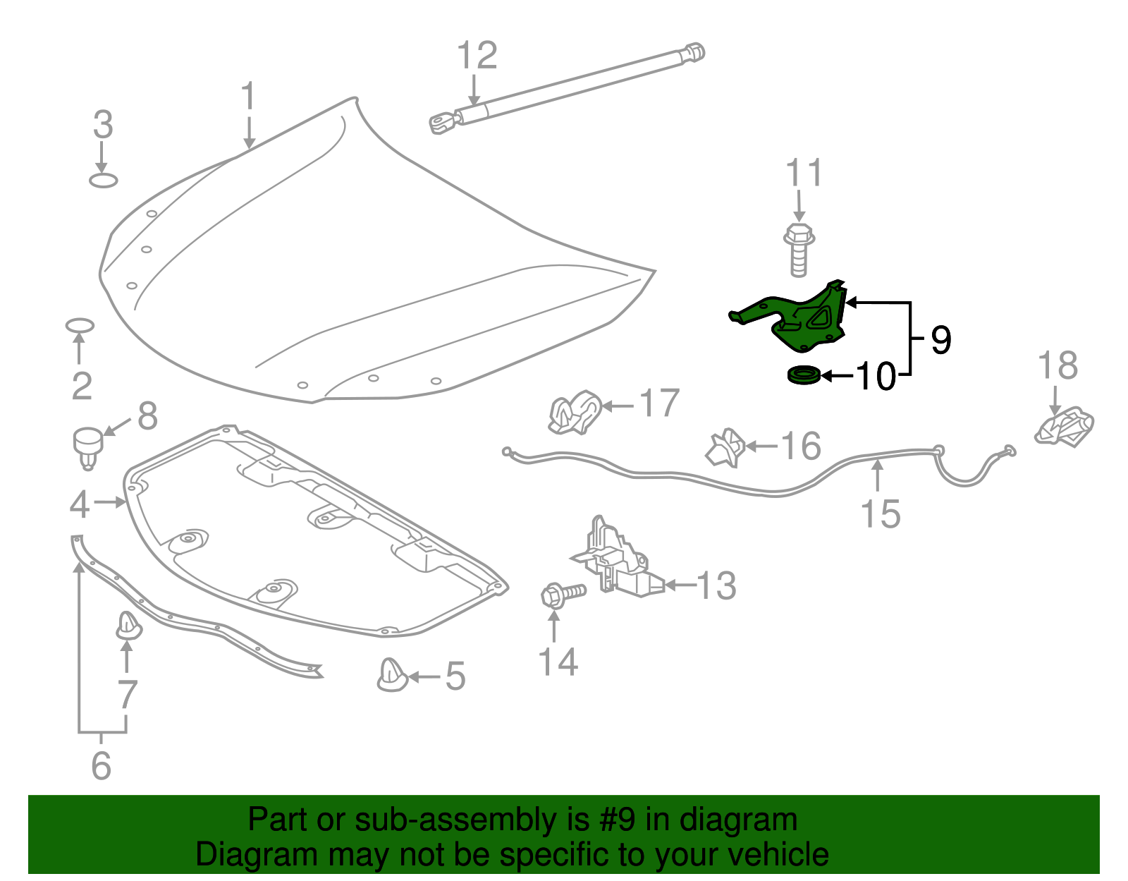 53410-06360 - Hinge - 2016-2018 Lexus | My L Parts