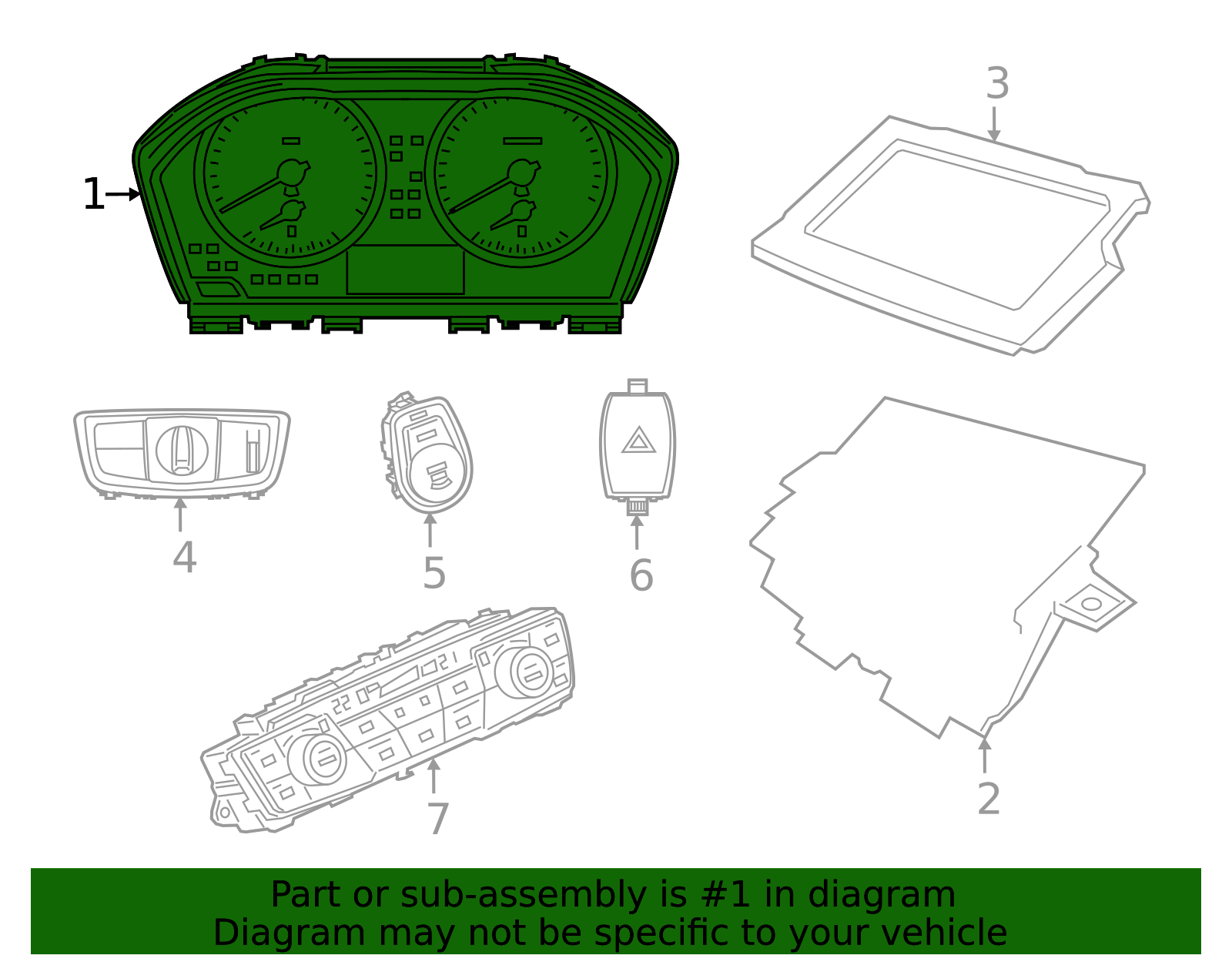 Genuine BMW 62-10-5-B41-3D5 | Instrument Cluster | FREE Shipping on Most Orders $499+ OEMG ...
