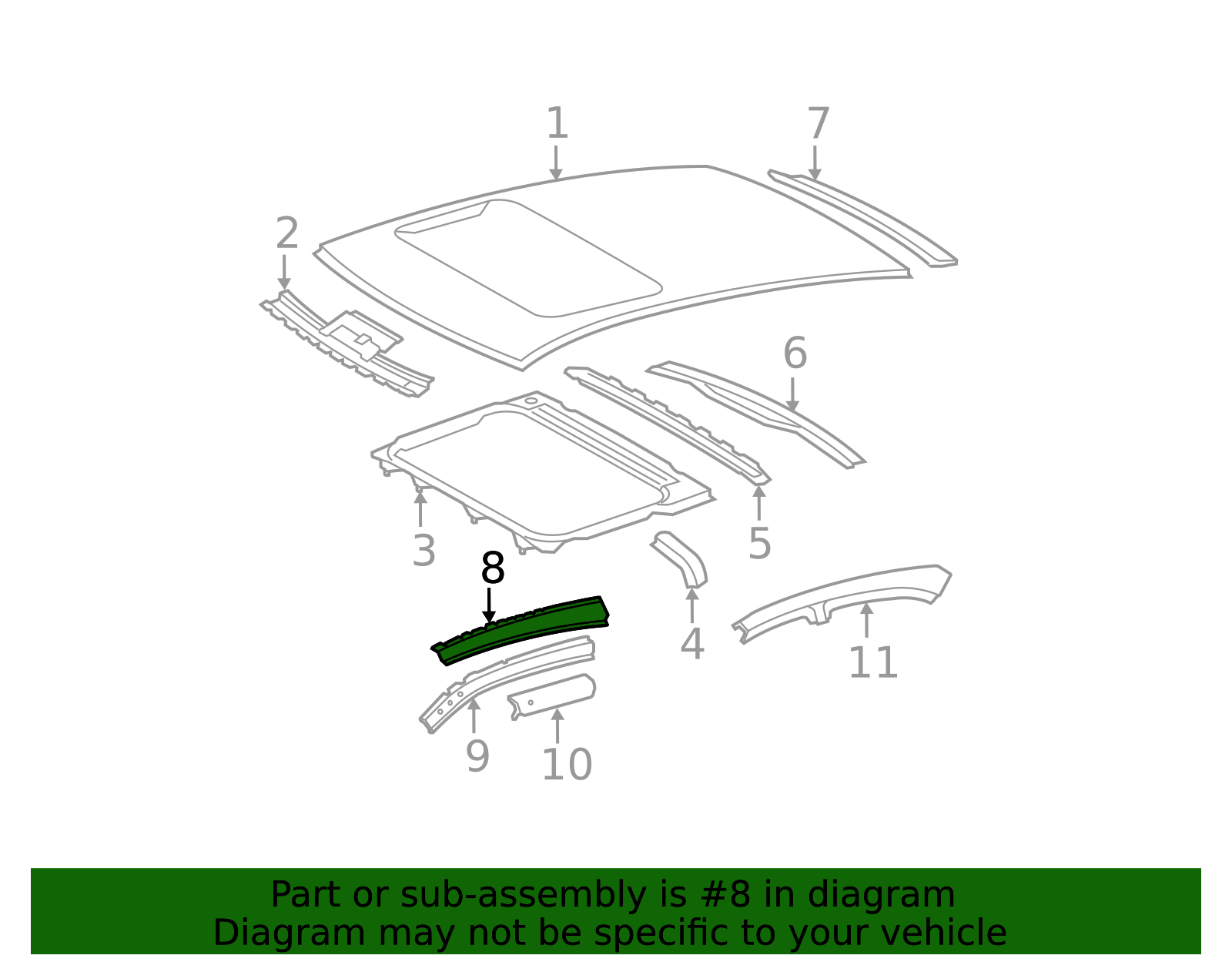 61203-06070 - High-Quality Roof Side Rail Reinforcement for AutoNation ...
