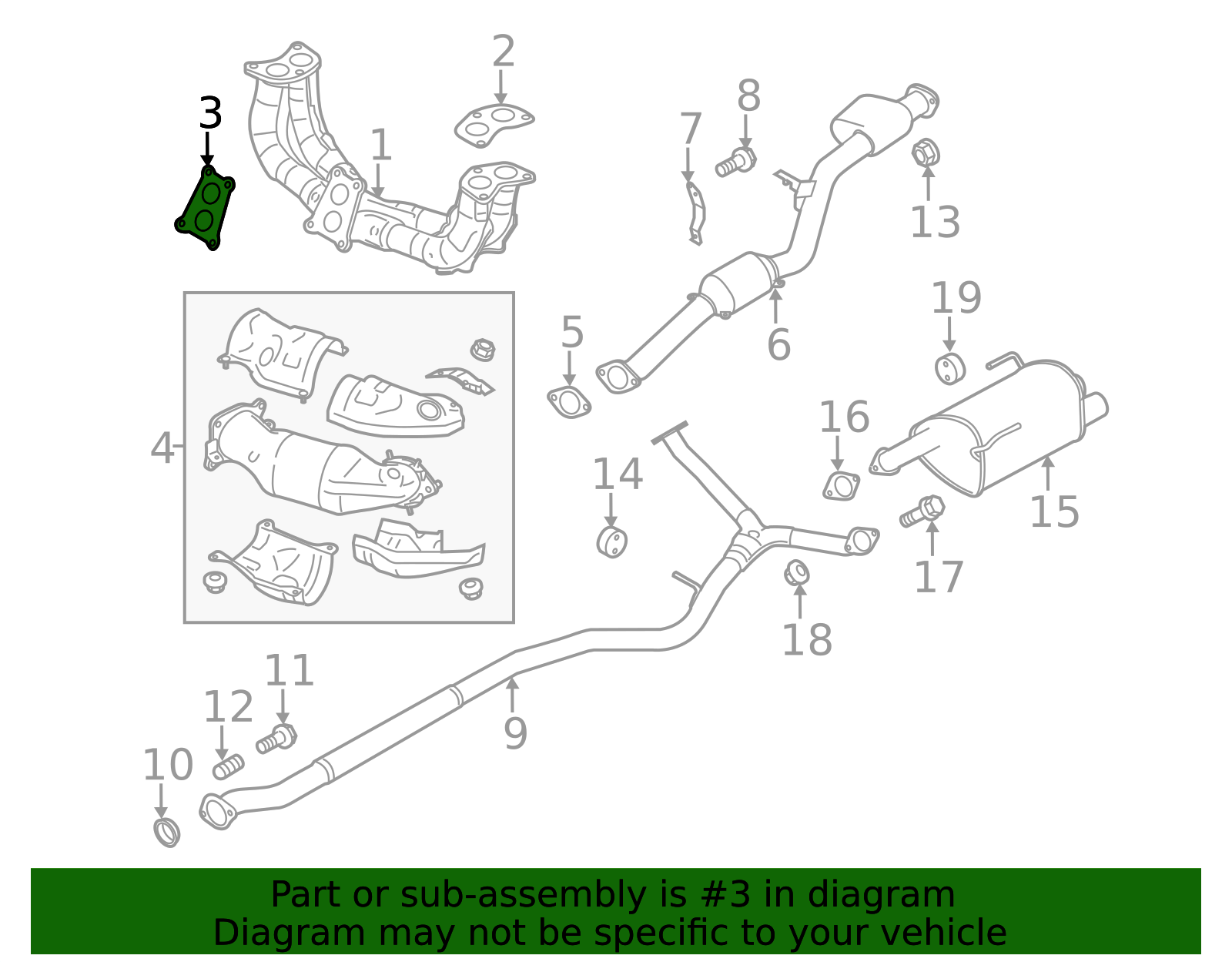 2014-2021 Subaru Front Pipe Gasket 44616AA210 | Subaru Parts Store