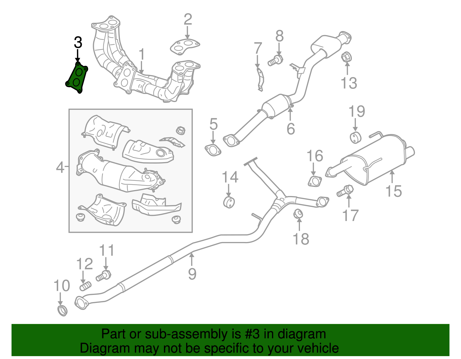 44616AA210 - Front Pipe Gasket 2014-2021 Subaru | Subaru Parts Exchange
