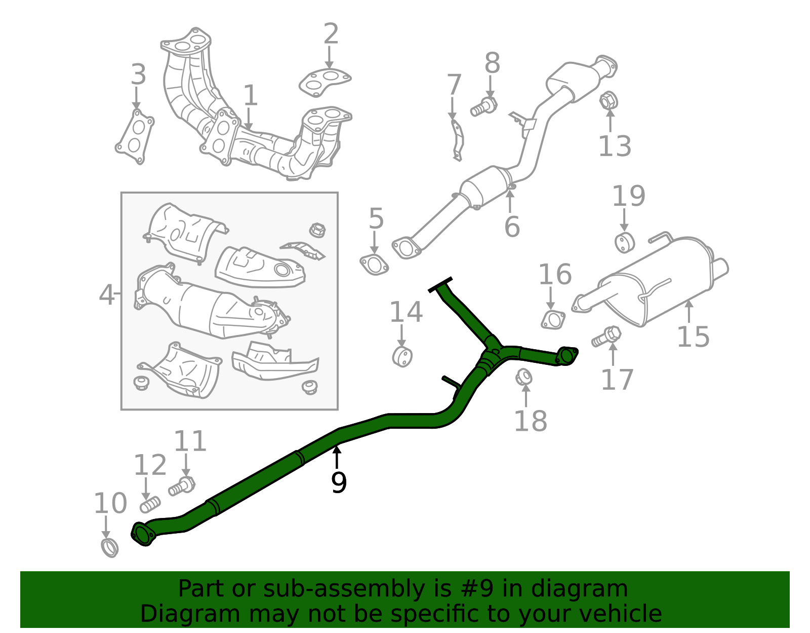 2015-2021 Subaru WRX Intermediate Pipe 44200VA090 | Subaru Parts Store