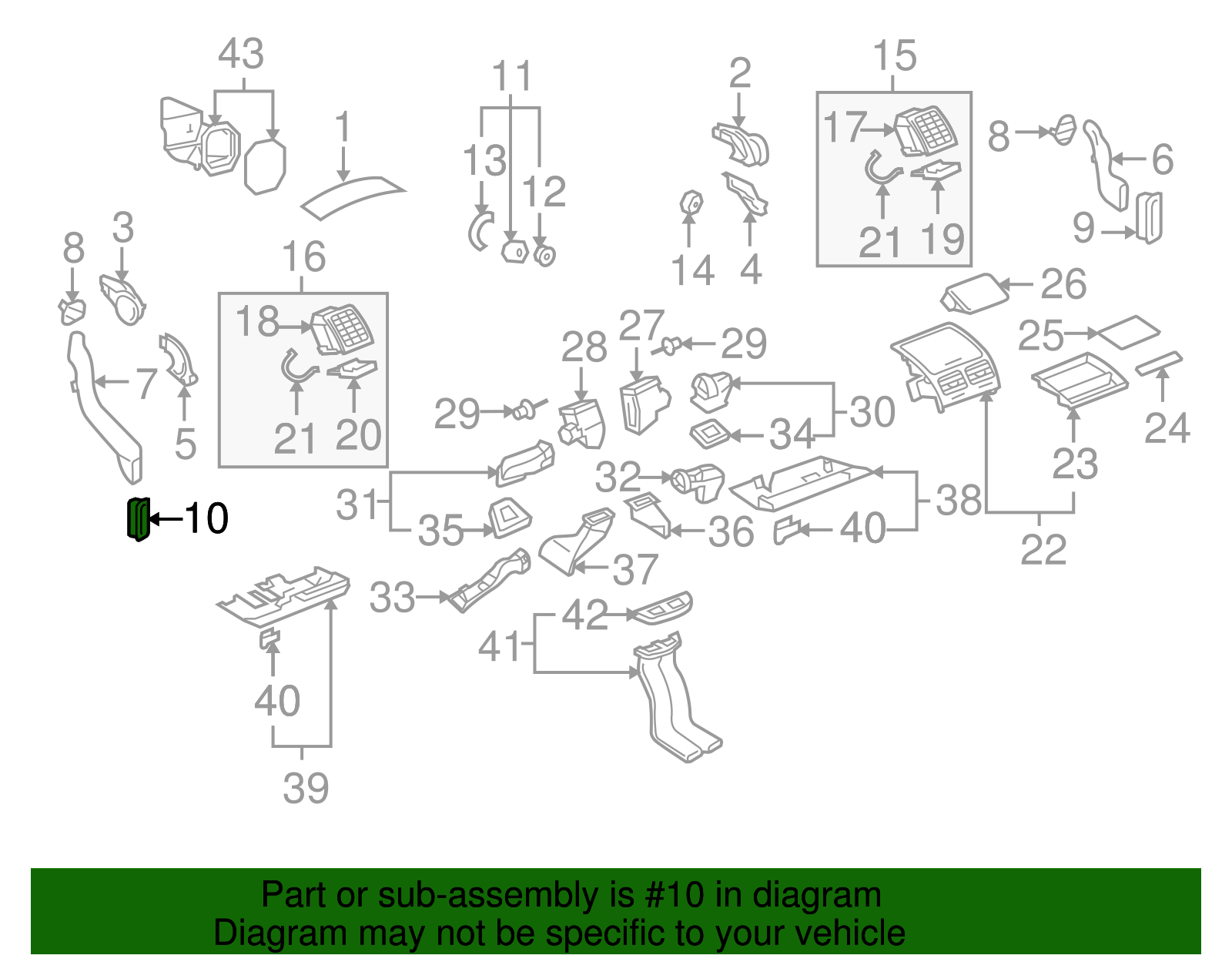 7L0-819-985-B-9B9 - Air Vent 2004-2010 Volkswagen Touareg | Wolfsburg ...