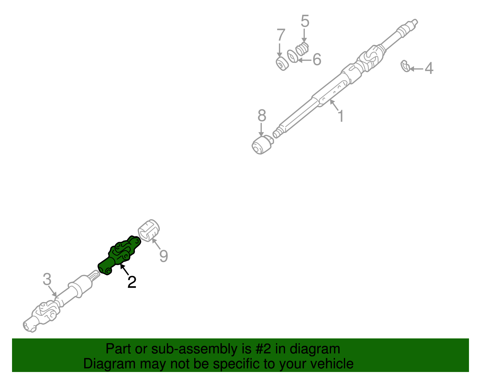 1984-1999 Toyota Sliding Yoke 45209-10020 | Toyota Parts Center