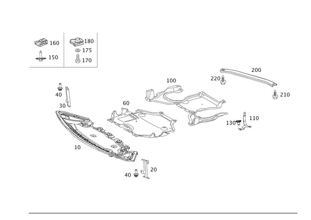 204-524-34-30-64 - Cover, Engine Comp Lower 2010-2015 Mercedes-Benz ...
