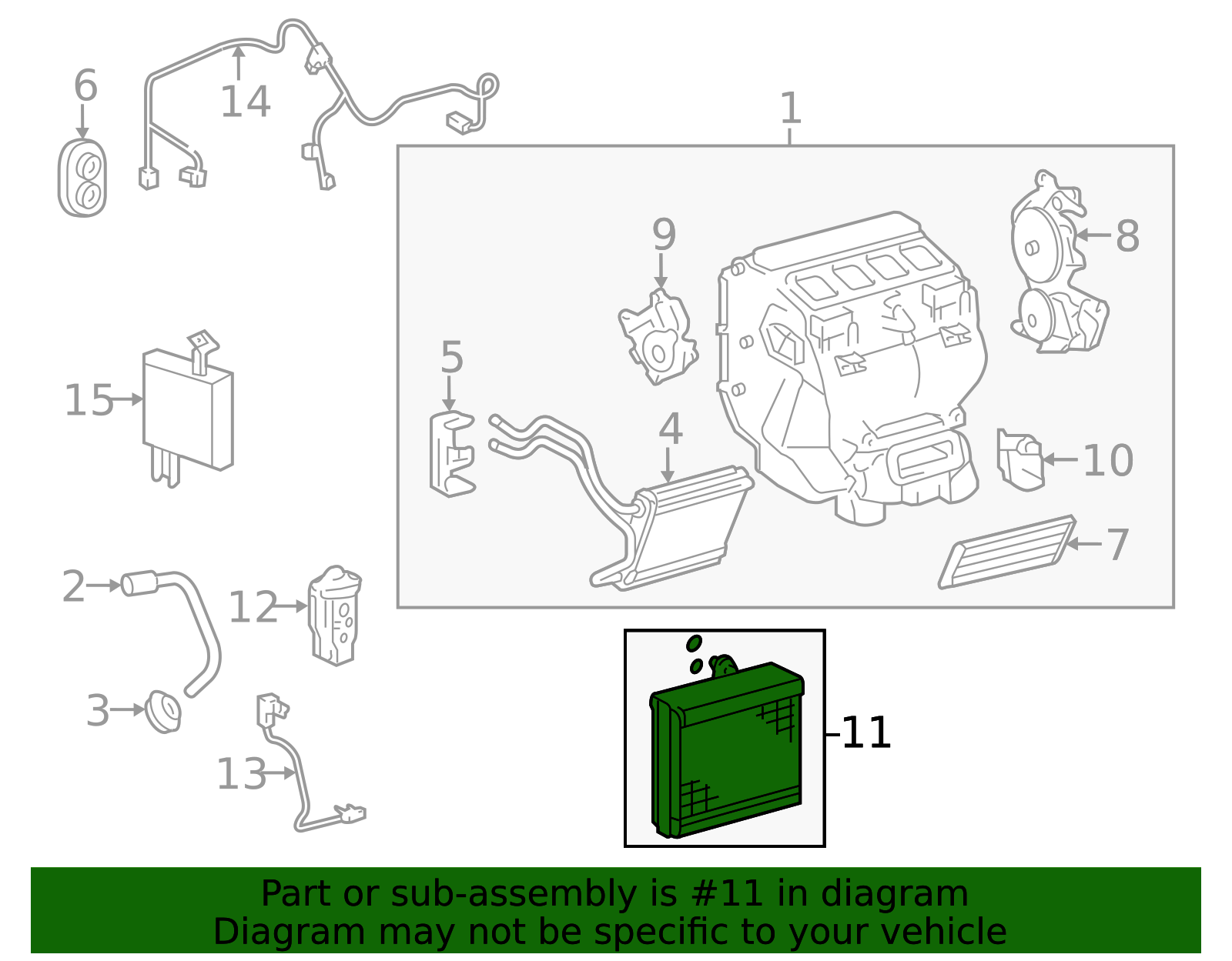 2012-2019 Toyota Evaporator Core 88501-06240 | OEM Parts Online