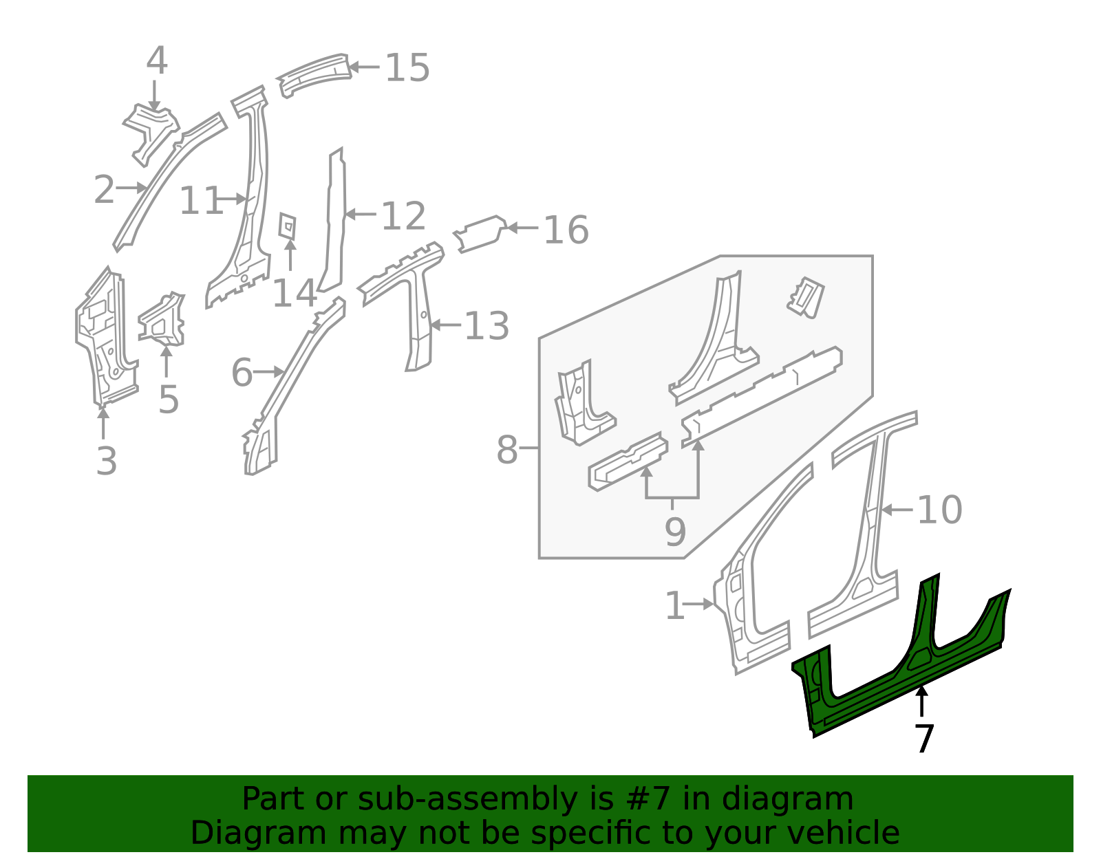 BNYC-71-271A - Rocker Panel - 2004-2009 Mazda 3 | Mazda Parts Factor
