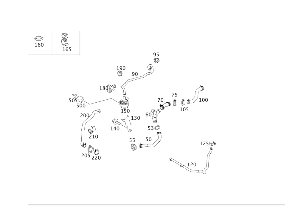 164-500-30-75-64 - Hose 2007-2009 Mercedes-Benz ML320 | Mercedes-Benz ...