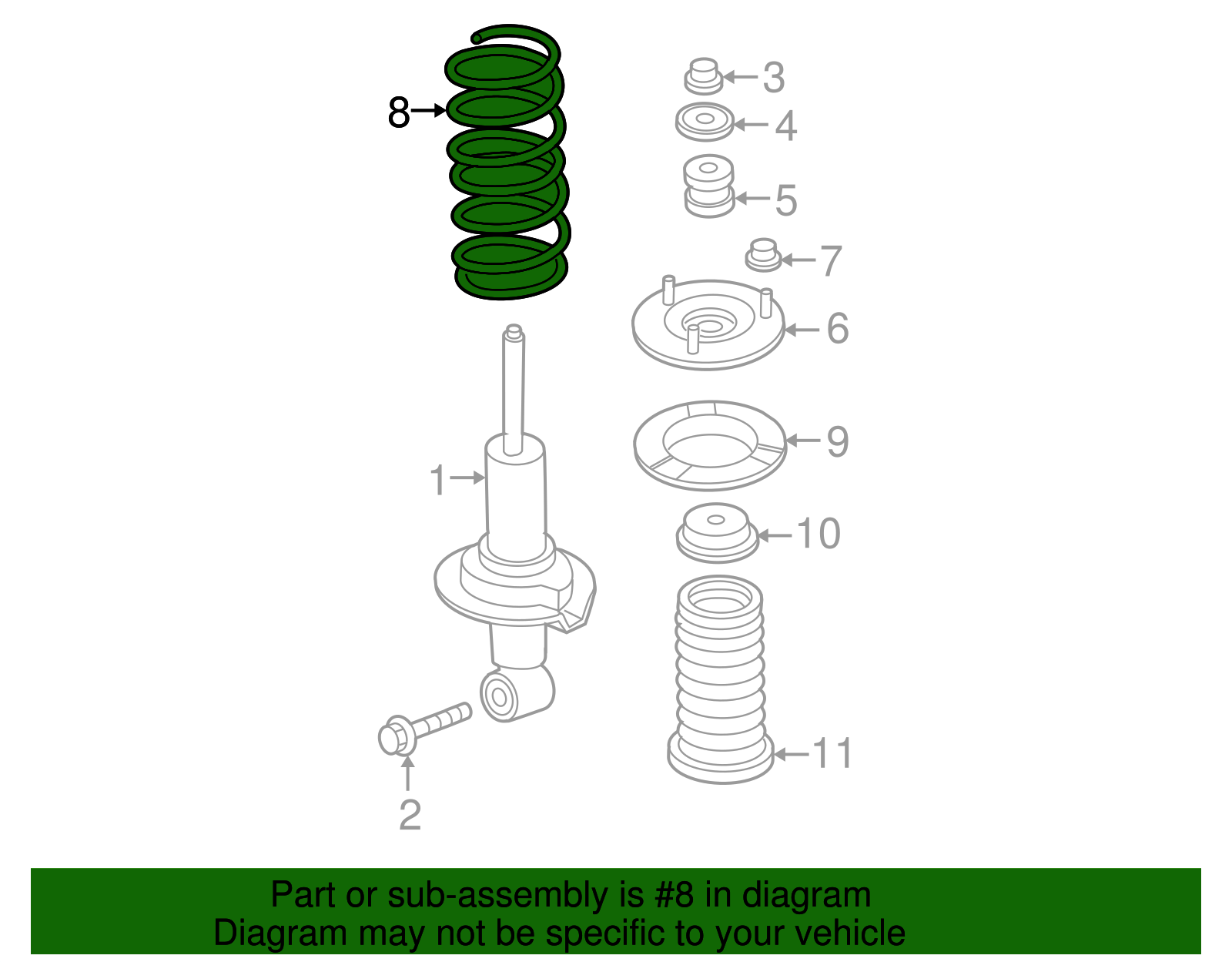 2005-2012 Nissan Pathfinder Coil Spring 54010-EA011 | Nissan Parts Central