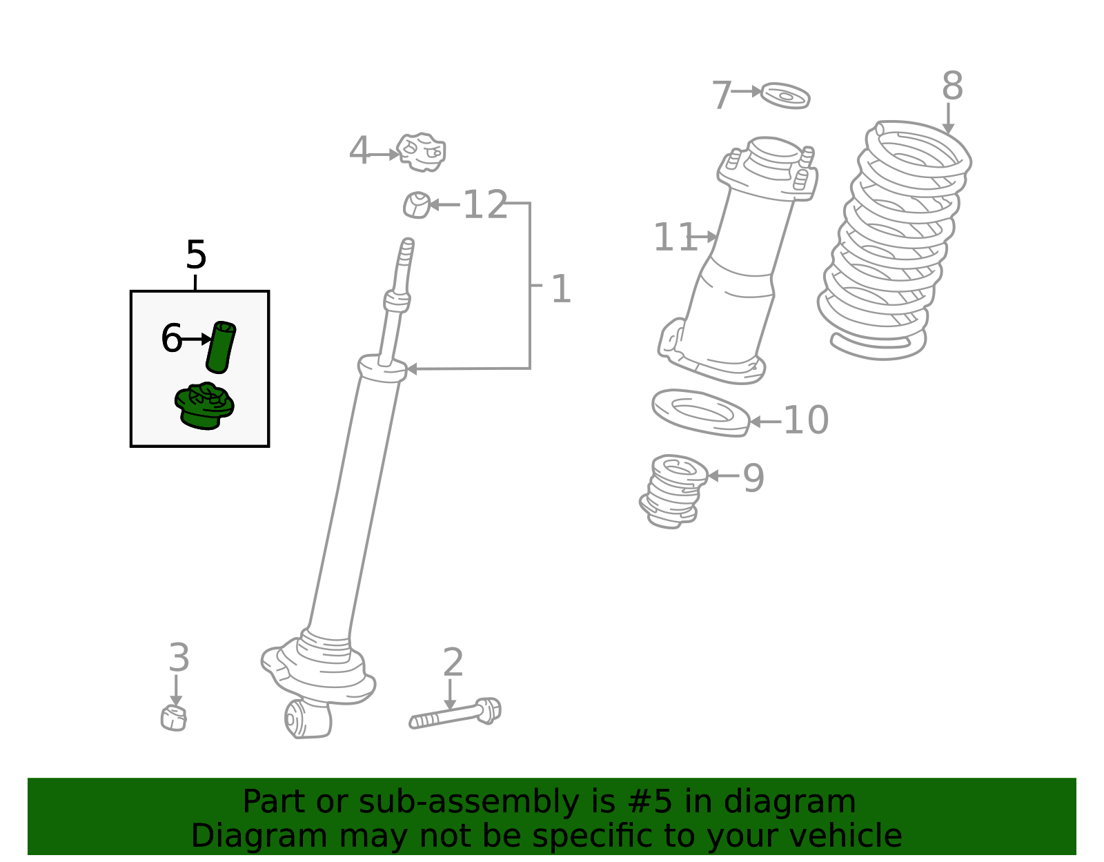 90948-01082 - High-Quality Shock Mount Insulator for 2002-2010 Lexus ...