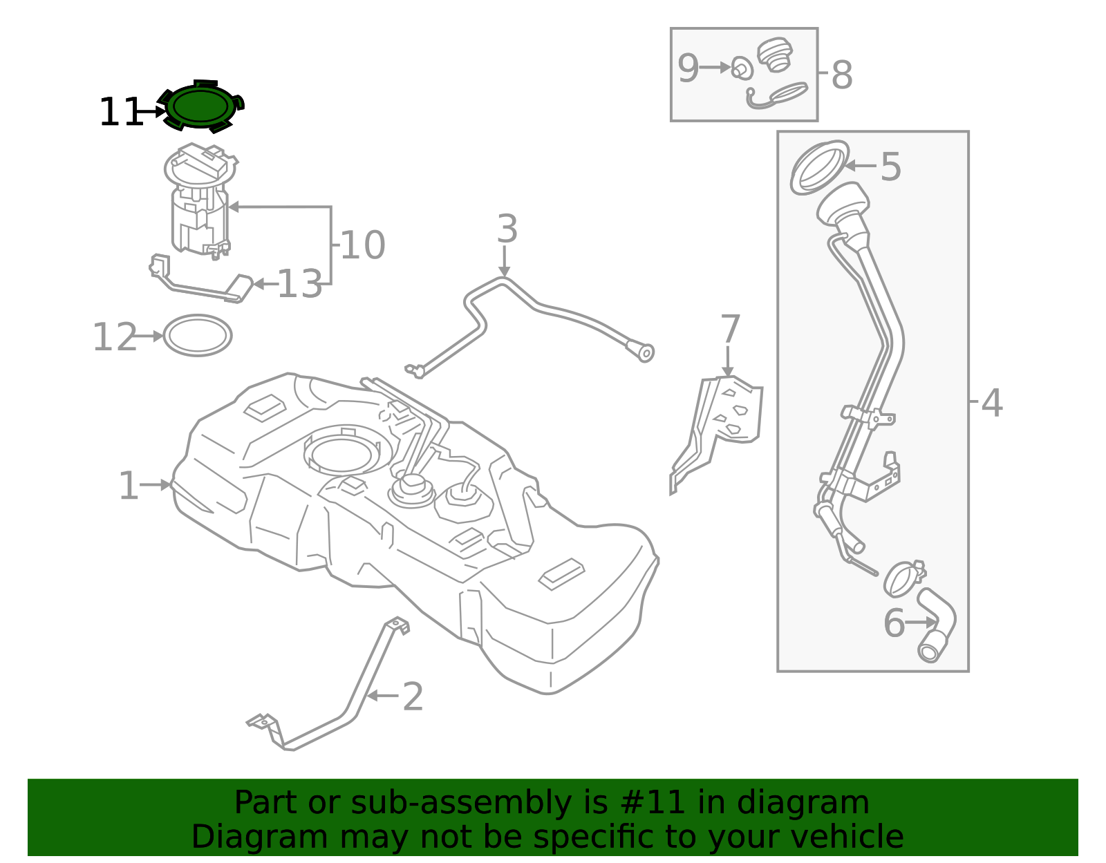 2008-2017 Nissan Fuel Tank Lock Ring 17343-JM00A | OEM Parts Online