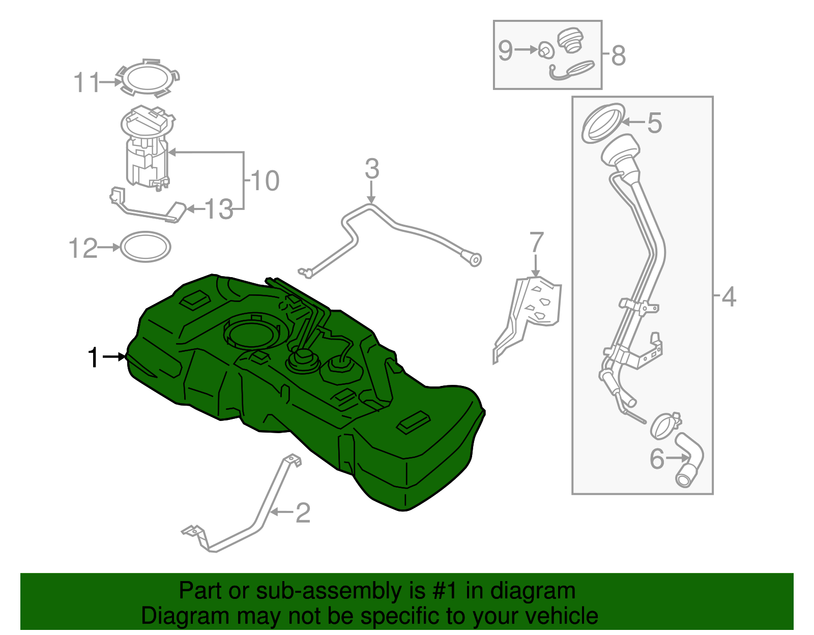 17202-1KM0A - High-Quality Fuel Tank for 2011-2017 Nissan Juke | AutoNation Parts