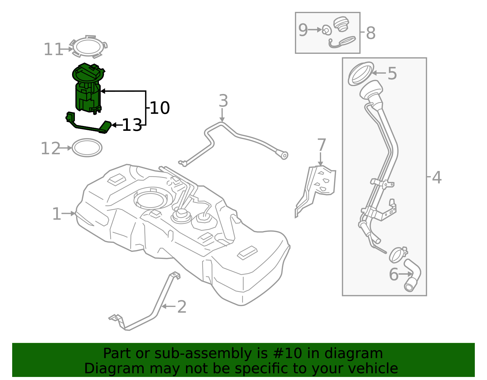 17040-1KM0B - Fuel Pump Assembly - 2011-2019 Nissan | Nissan OEM Parts ...