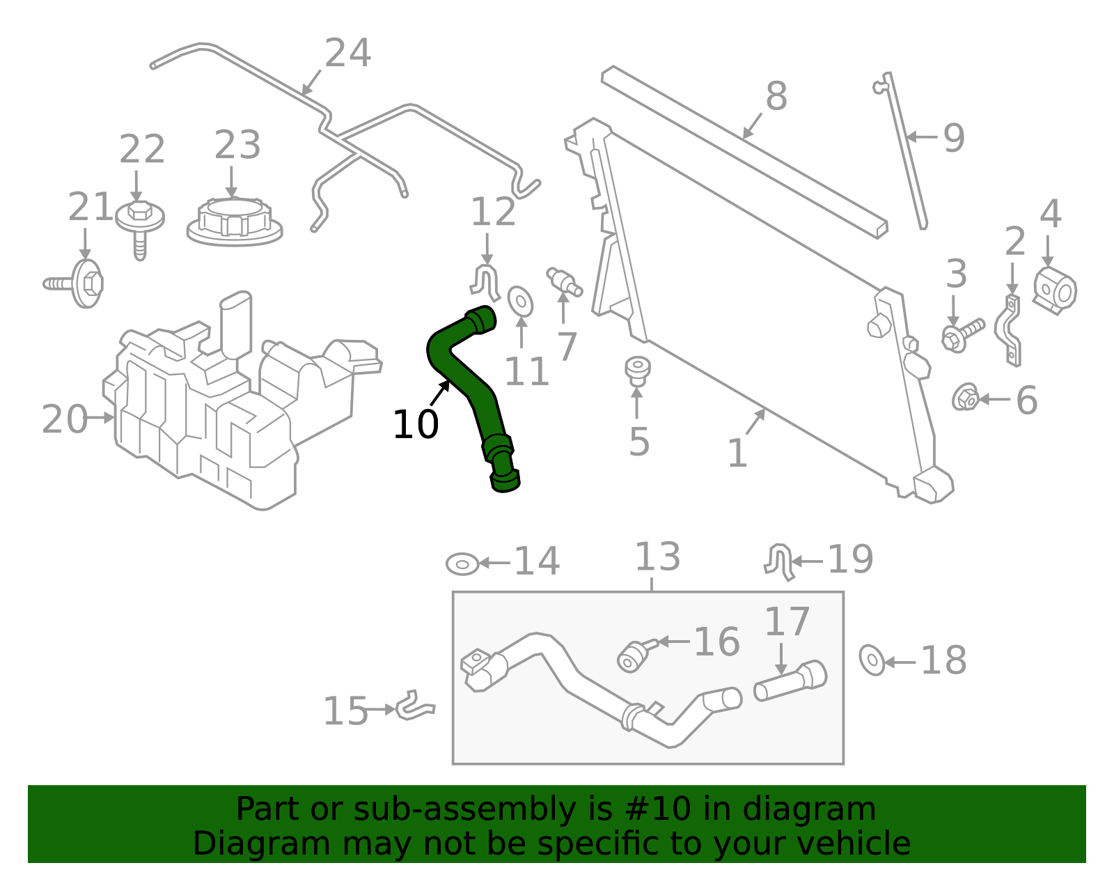 2020-2024 Ford Radiator Coolant Hose lc3z8260e | TascaParts.com
