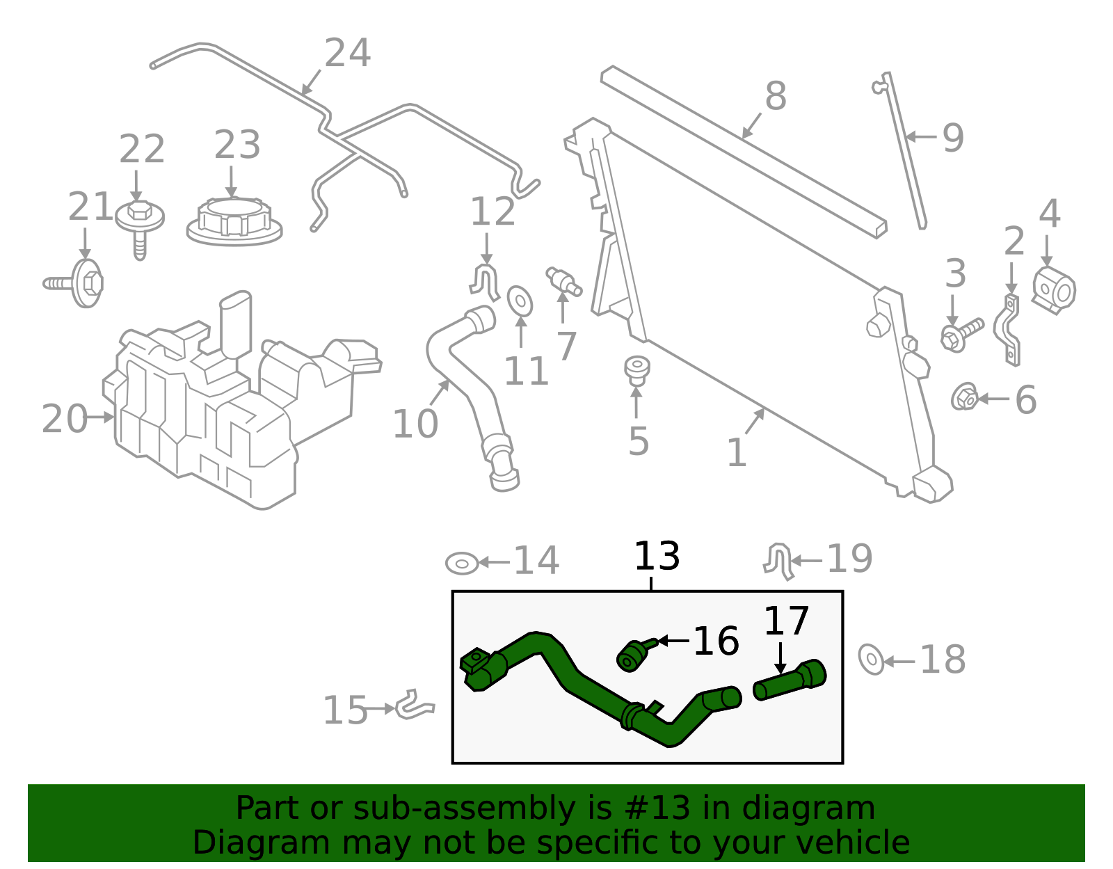LC3Z-8286-H - Lower Hose 2020-2025 Ford | Ford Parts Direct