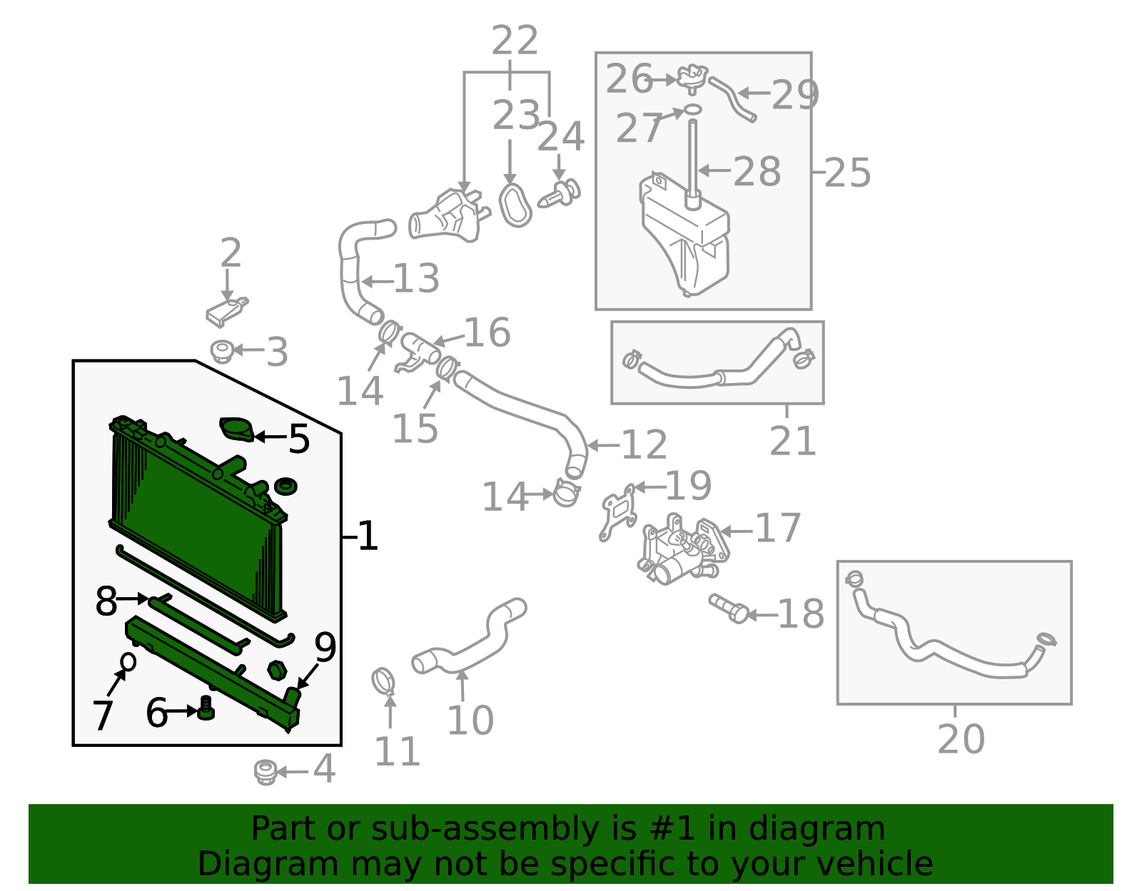 2007-2009 Mazda CX-7 Radiator Assembly L33L-15-200 | TascaParts.com