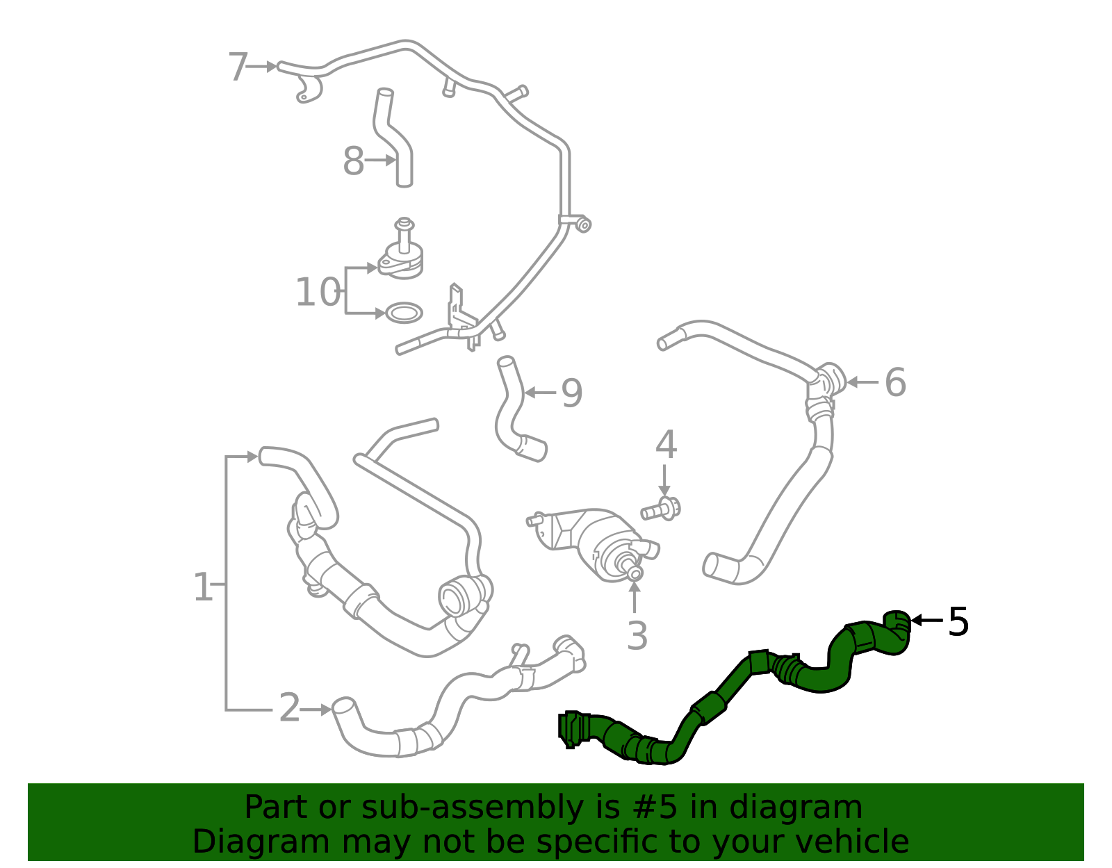 5Q0-121-064-CN - Oil Cooler Tube 2019-2023 Audi | Audi OEM Parts Guy
